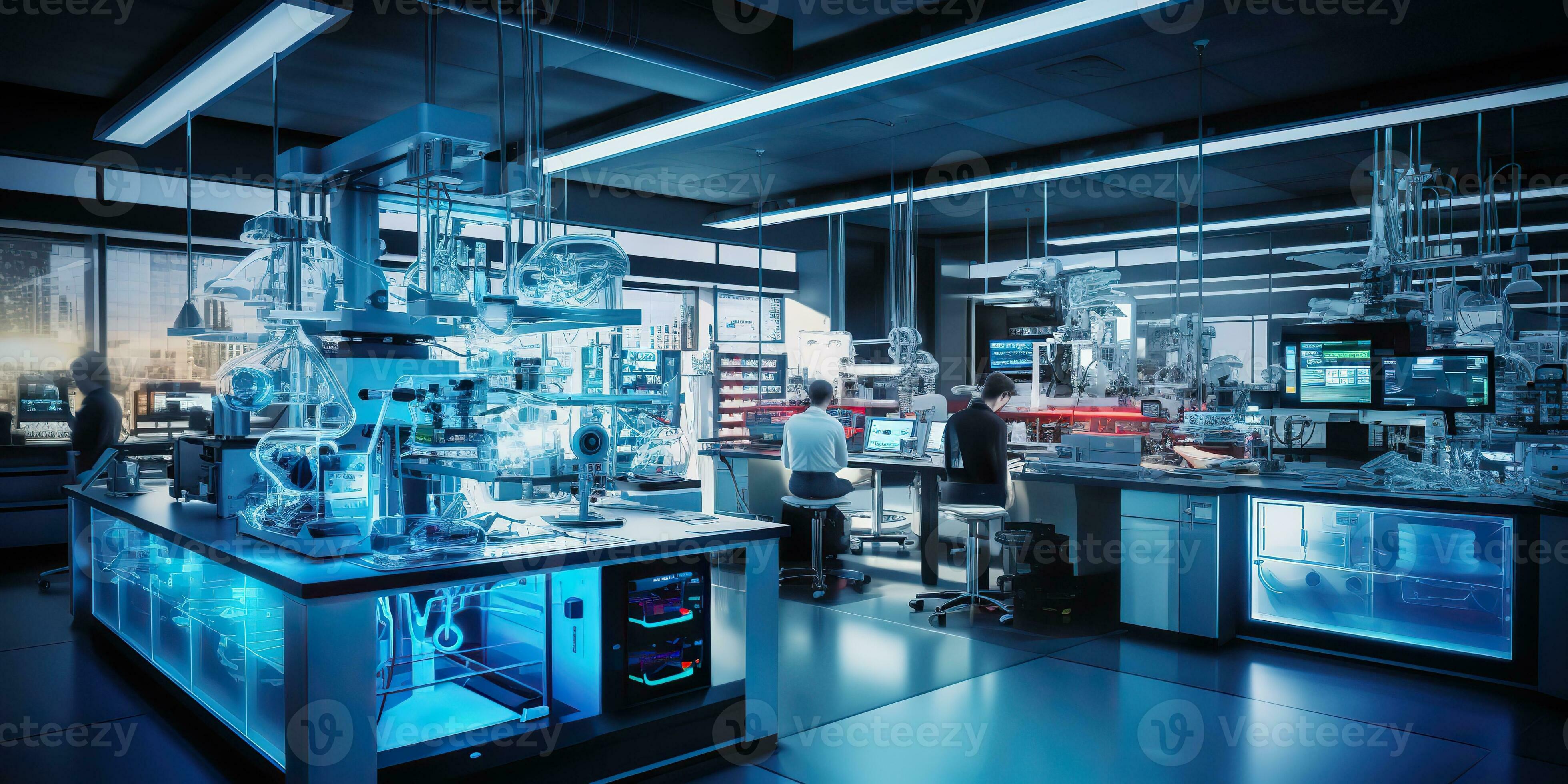 AI Generated. AI Generative. Modern laboratory medicine research lab ...