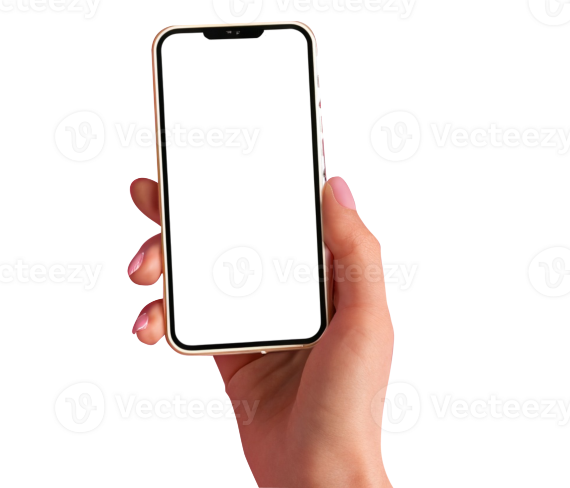 Hand Holding Phone Isolated Hands And Smartphone Female Hand Holding