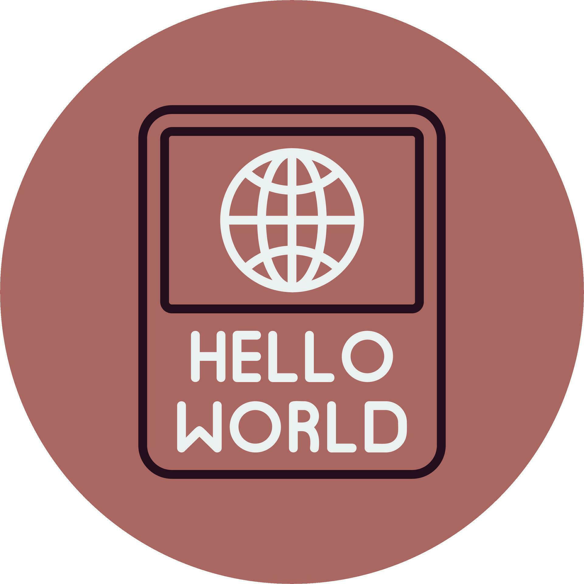 Hello World Vector Icon 31432096 Vector Art at Vecteezy