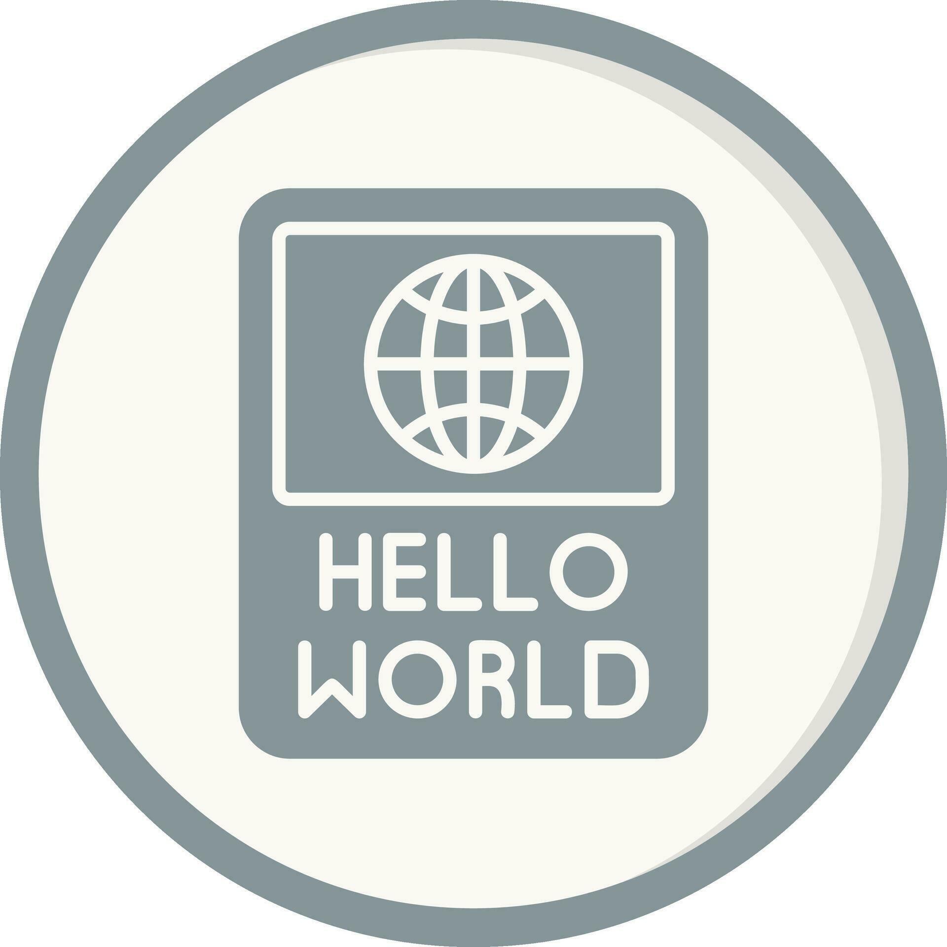 Hello World Vector Icon 31434443 Vector Art at Vecteezy