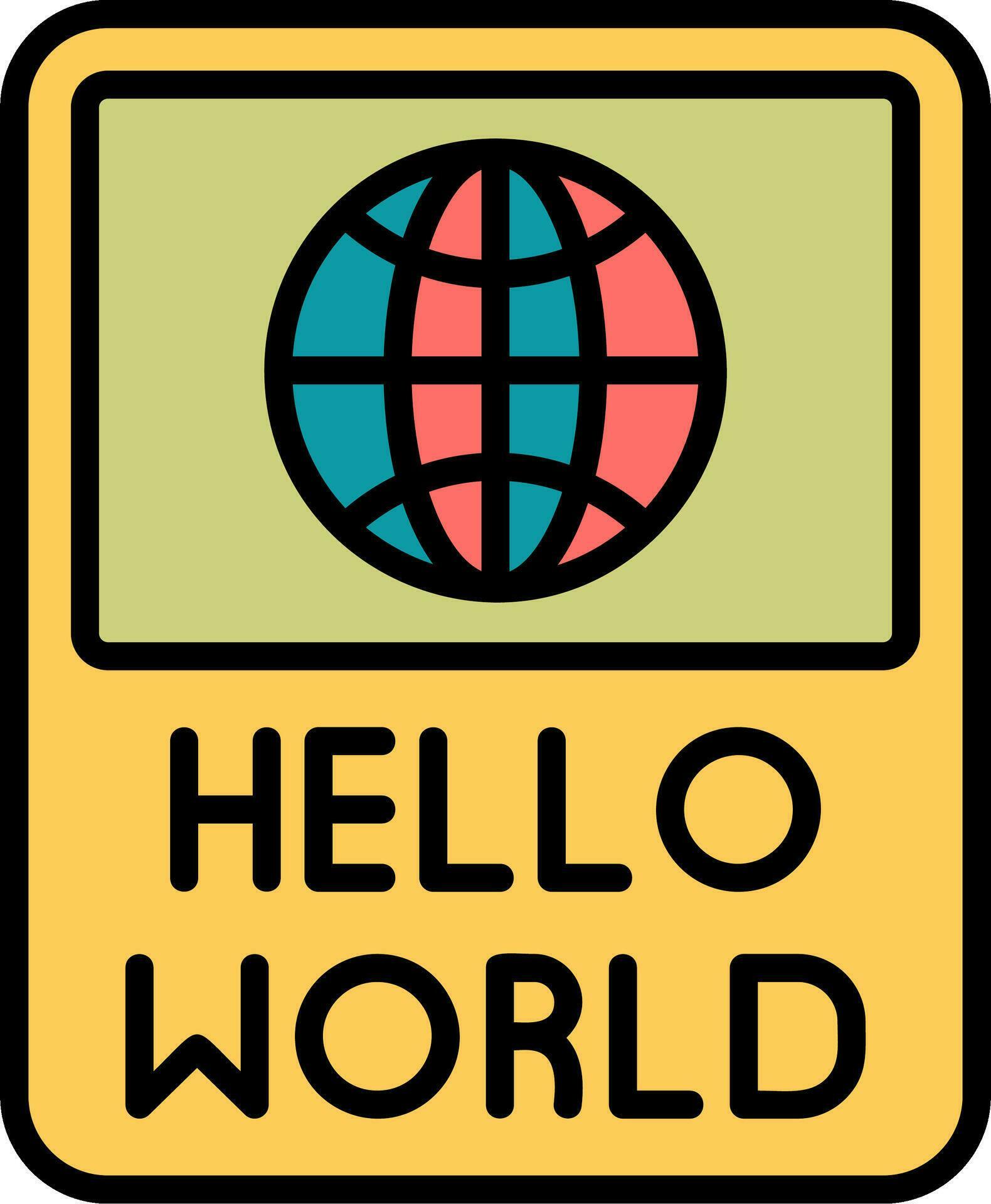 Hello World Vector Icon 31441786 Vector Art at Vecteezy