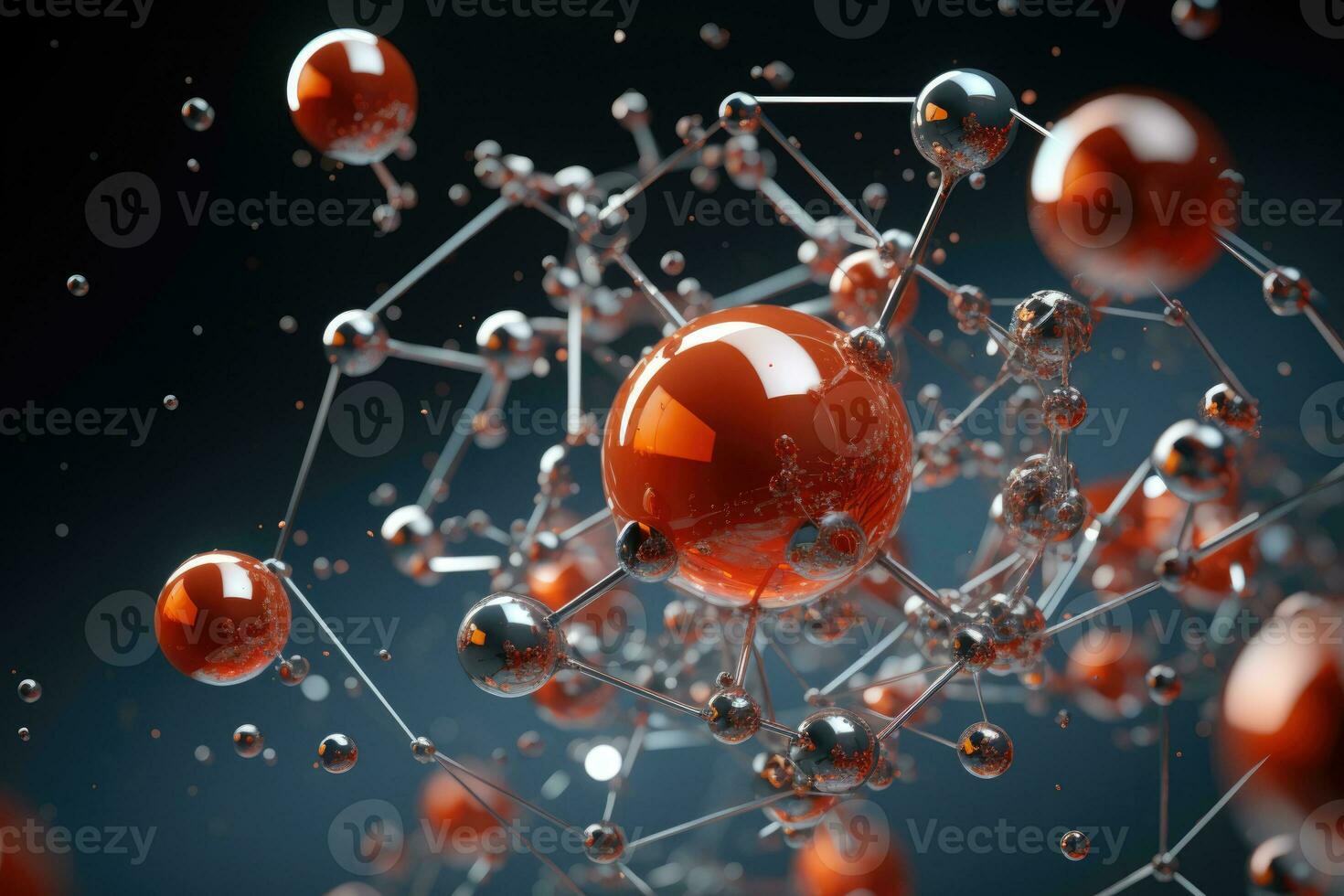 3D visualization of molecules. AI Generated 31546123 Stock Photo at ...