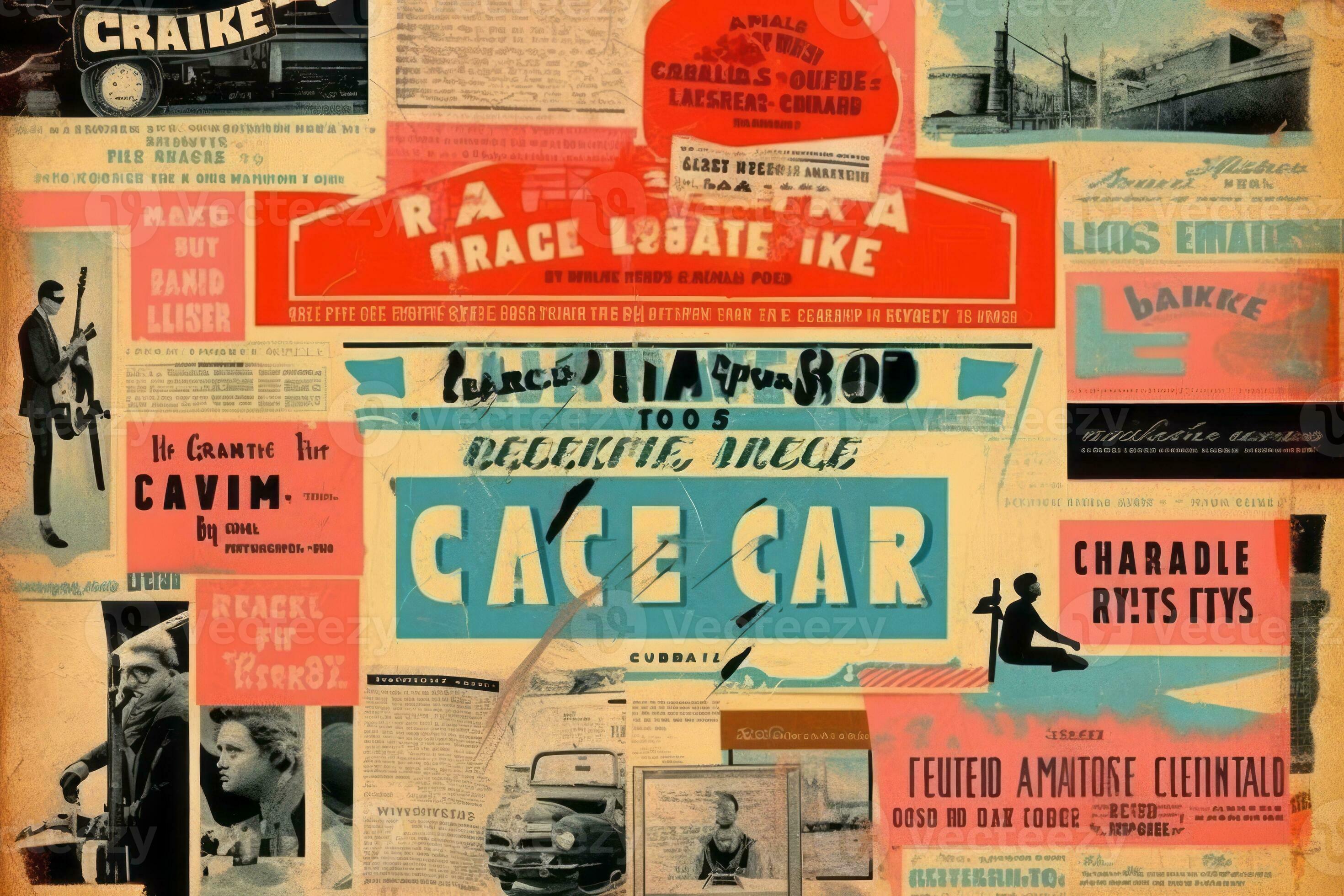 un de inspiración retro póster diseño con un Clásico color paleta ...