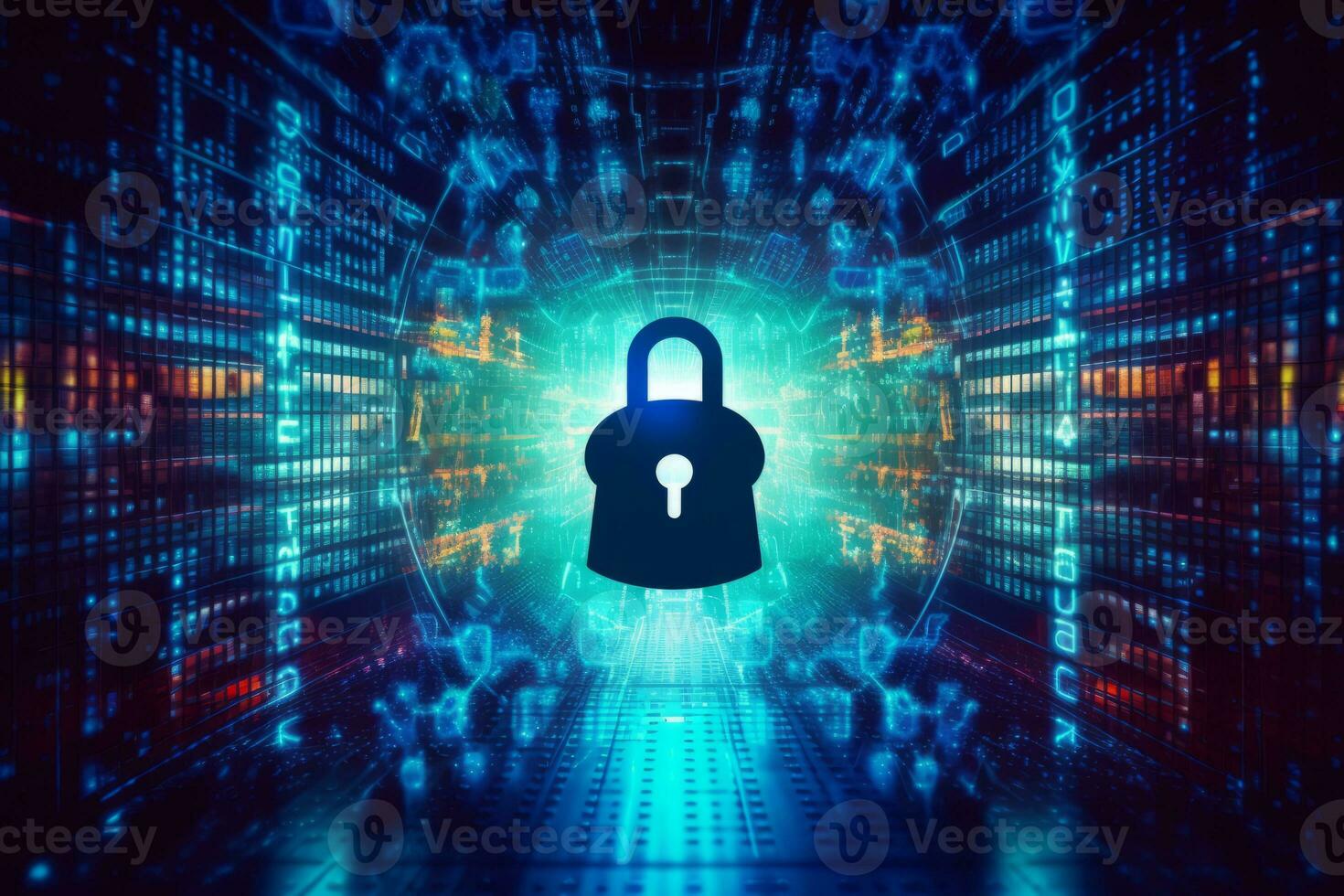An Image Representing Cybersecurity With Elements Like Digital Locks Symbolizing The Importance