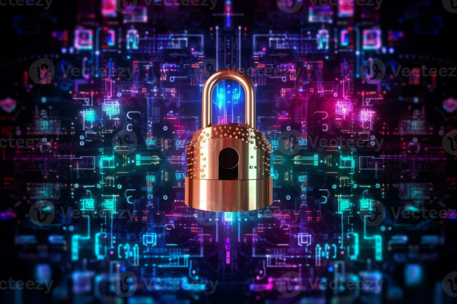 An Image Representing Cybersecurity With Elements Like Digital Locks Symbolizing The Importance