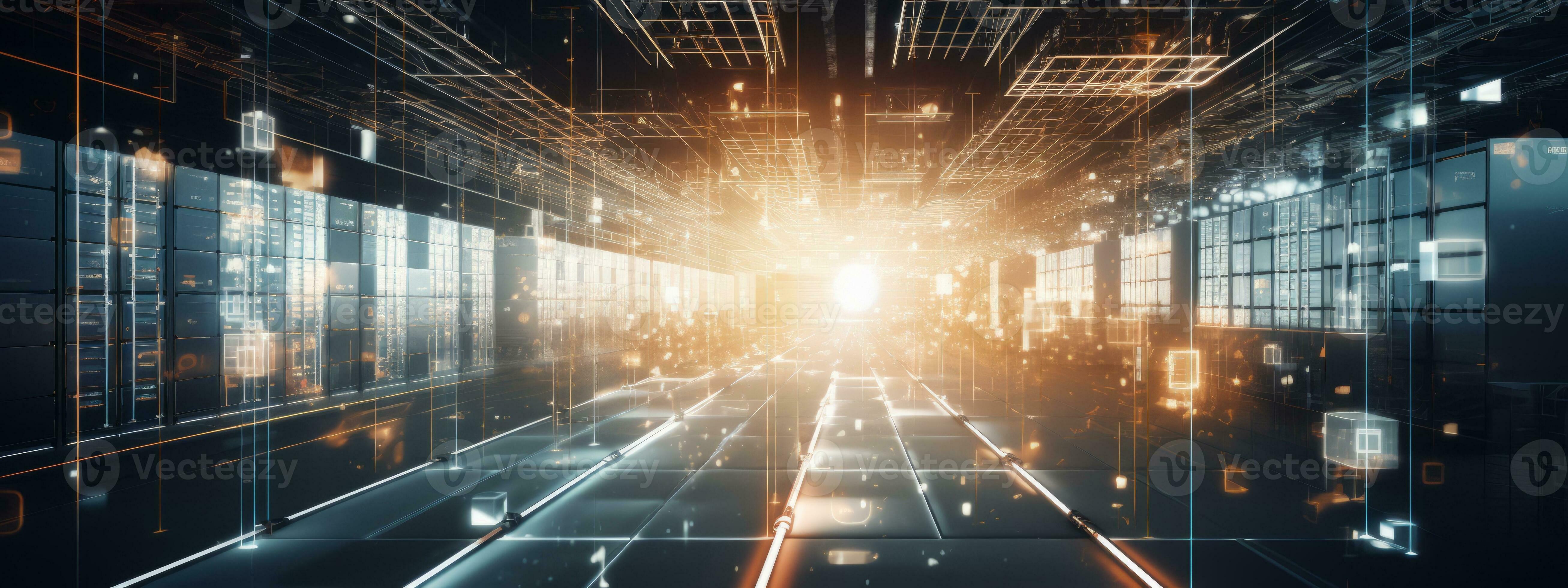 Quantum computing effects on supply chain and logistics. Generative AI 31549576 Stock Photo at ...