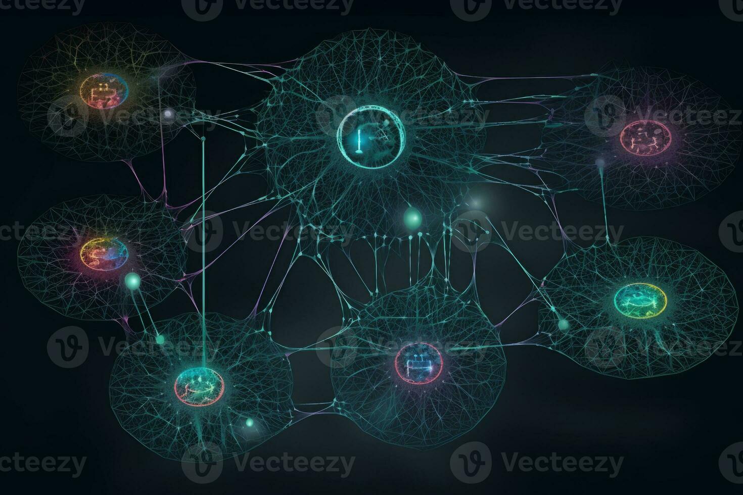Superposition Orderly Entanglement Digital Connection And Synapse Concepts Generative Ai