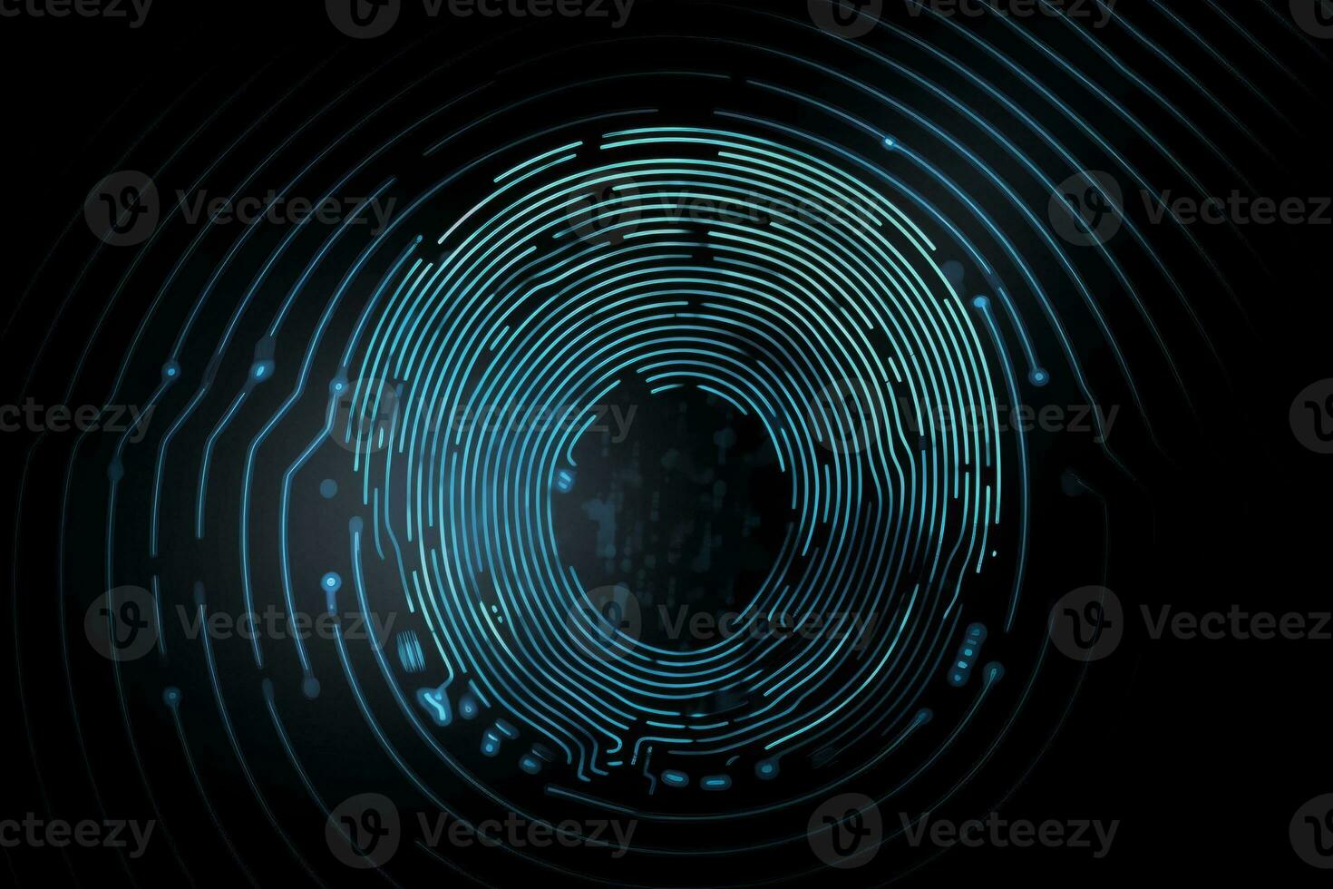 Fingerprint Authentication Button Biometric Security Background