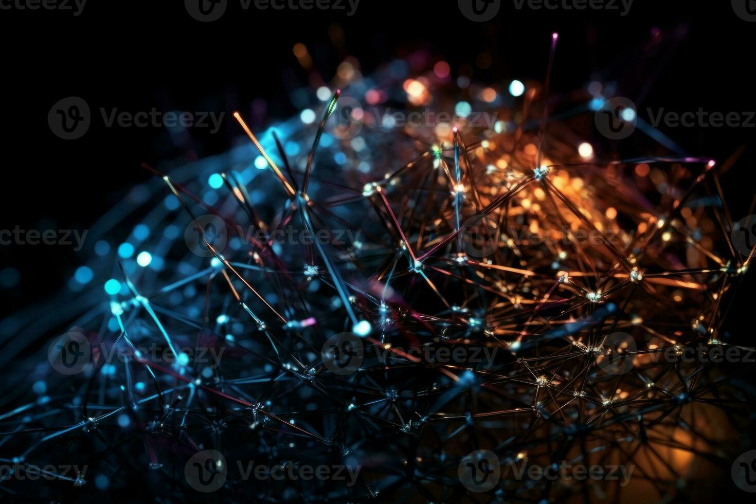 Quantum computer of glowing qubits. Abstract Concept supercomputers. Generative Ai 31551794 ...