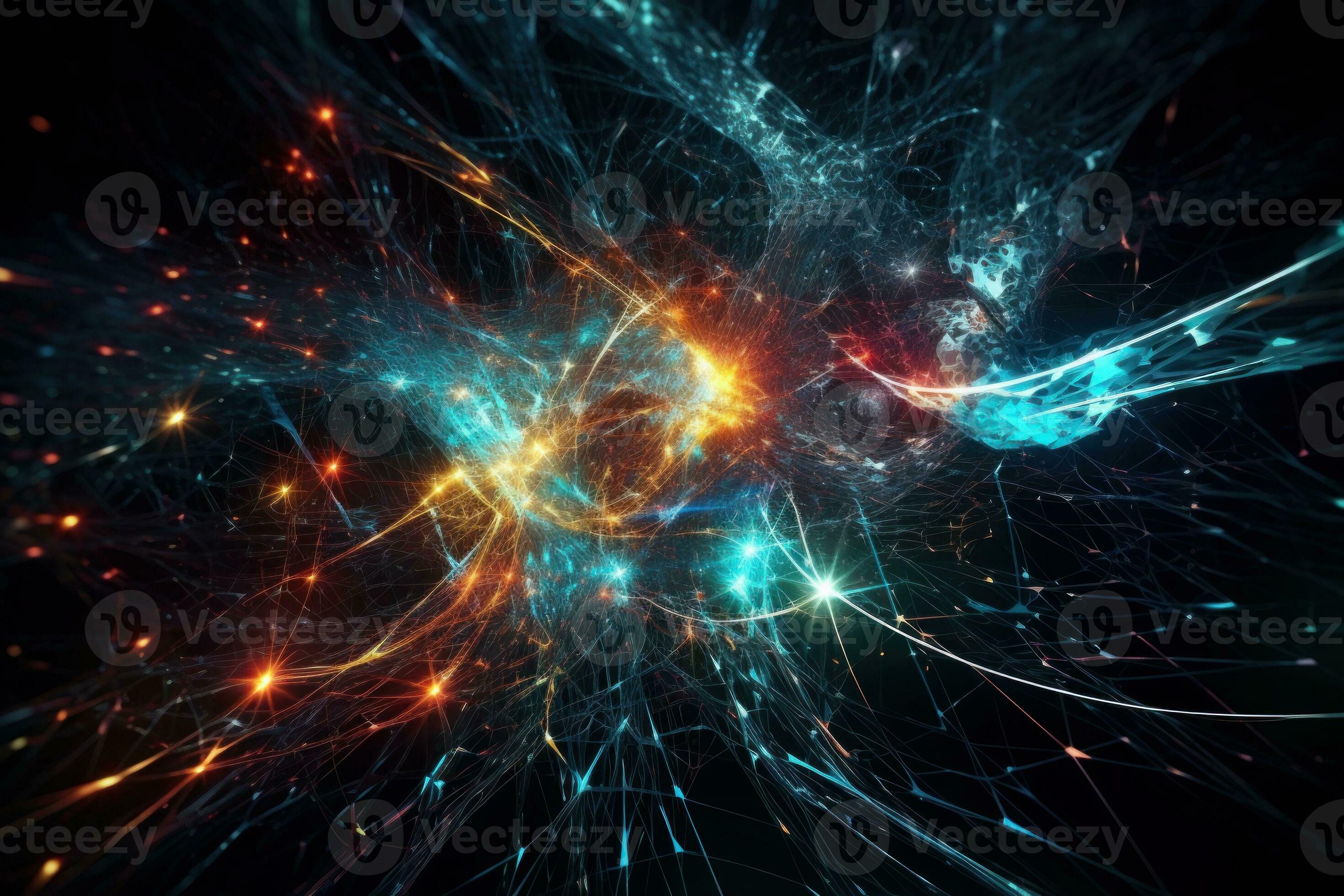 Quantum Computer Of Glowing Qubits Abstract Concept Supercomputers Generative Ai 31551797