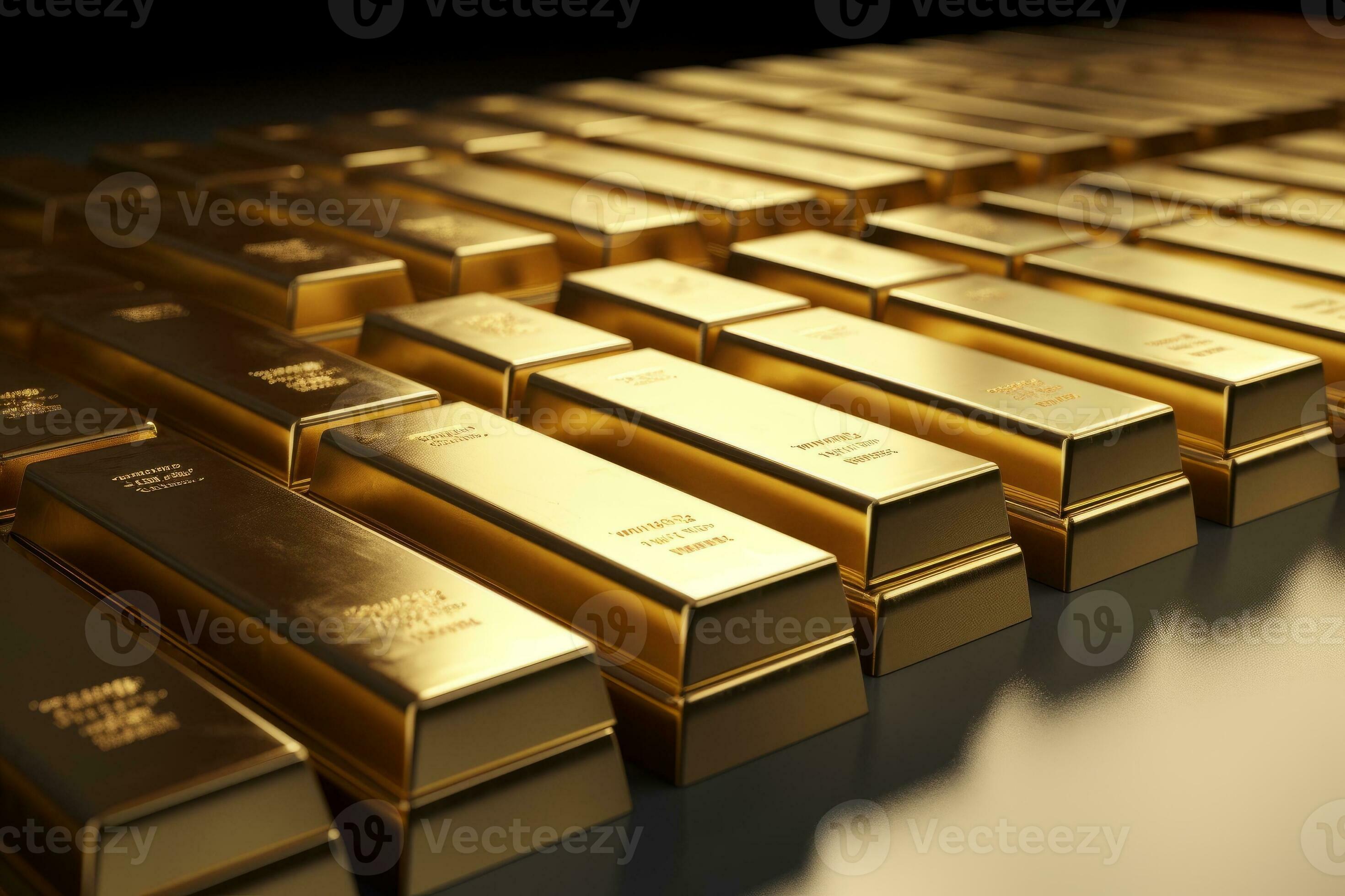 Stack of shiny gold bars . World gold reserve concept. Generative AI 31552539 Stock Photo at ...