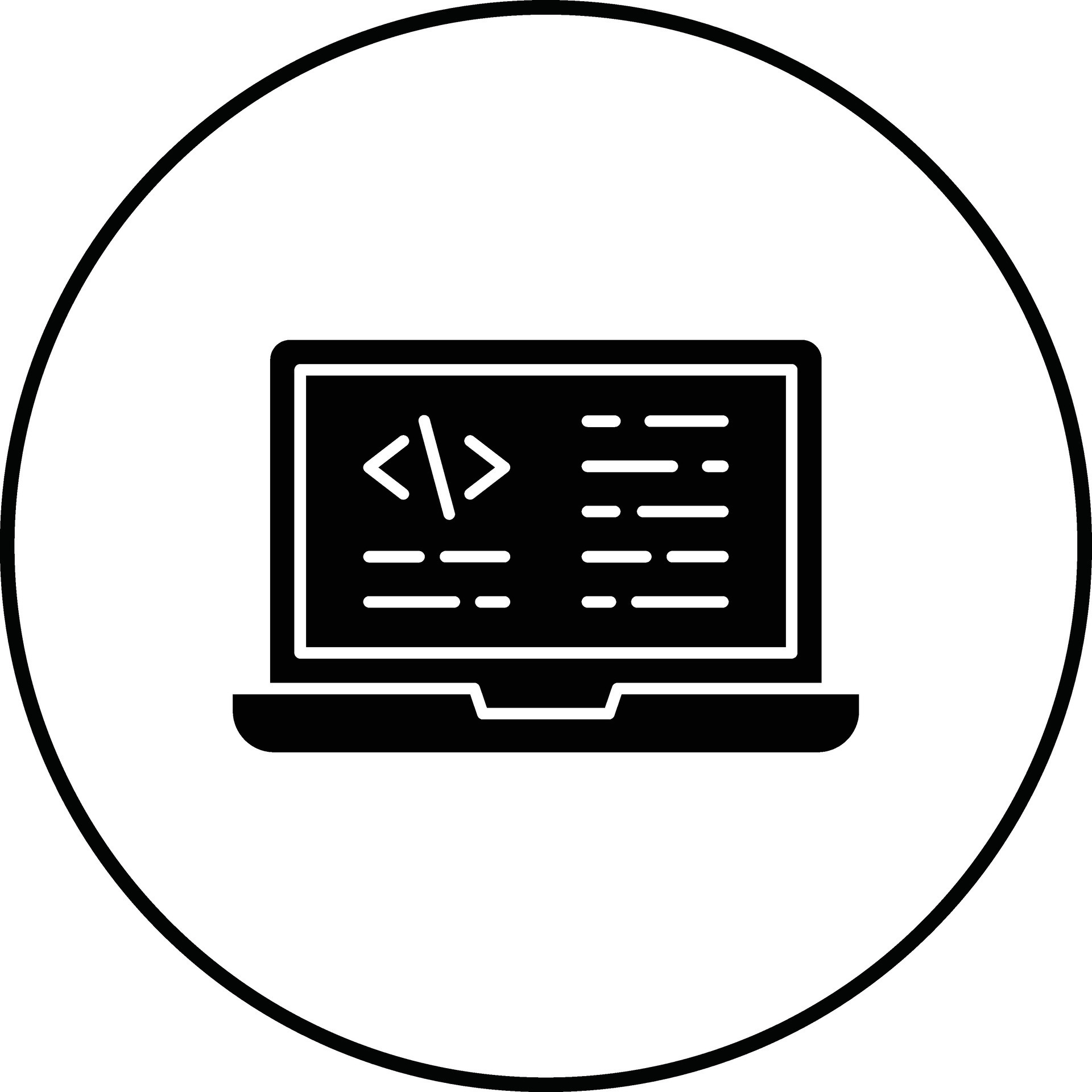 Laptop Coding Vector Icon 31554876 Vector Art at Vecteezy