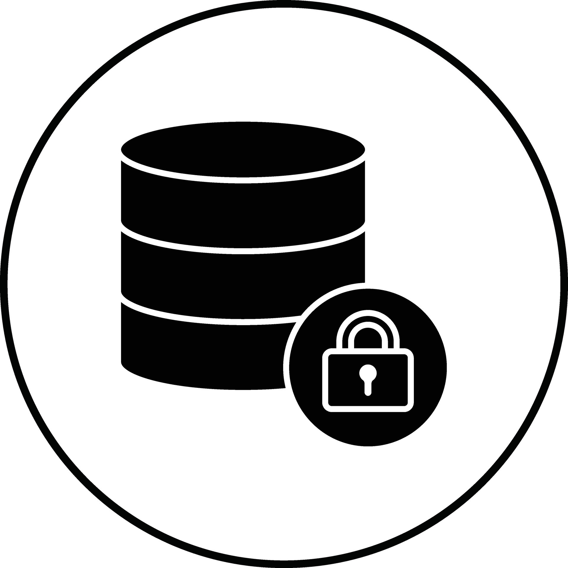 Database Lock Vector Icon 31554882 Vector Art at Vecteezy