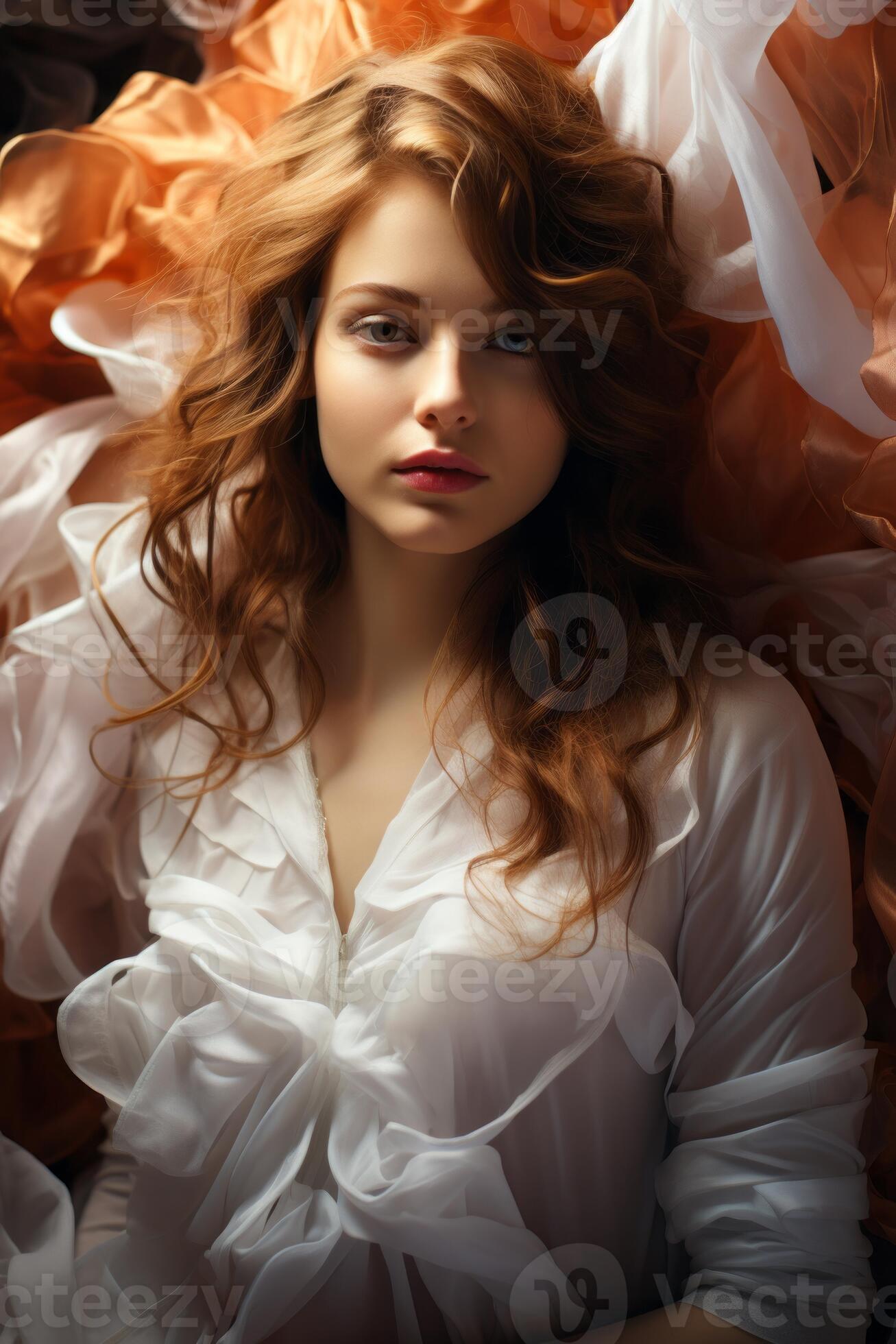A Confident Woman In A Stylish White Shirt Exudes Grace And Poise