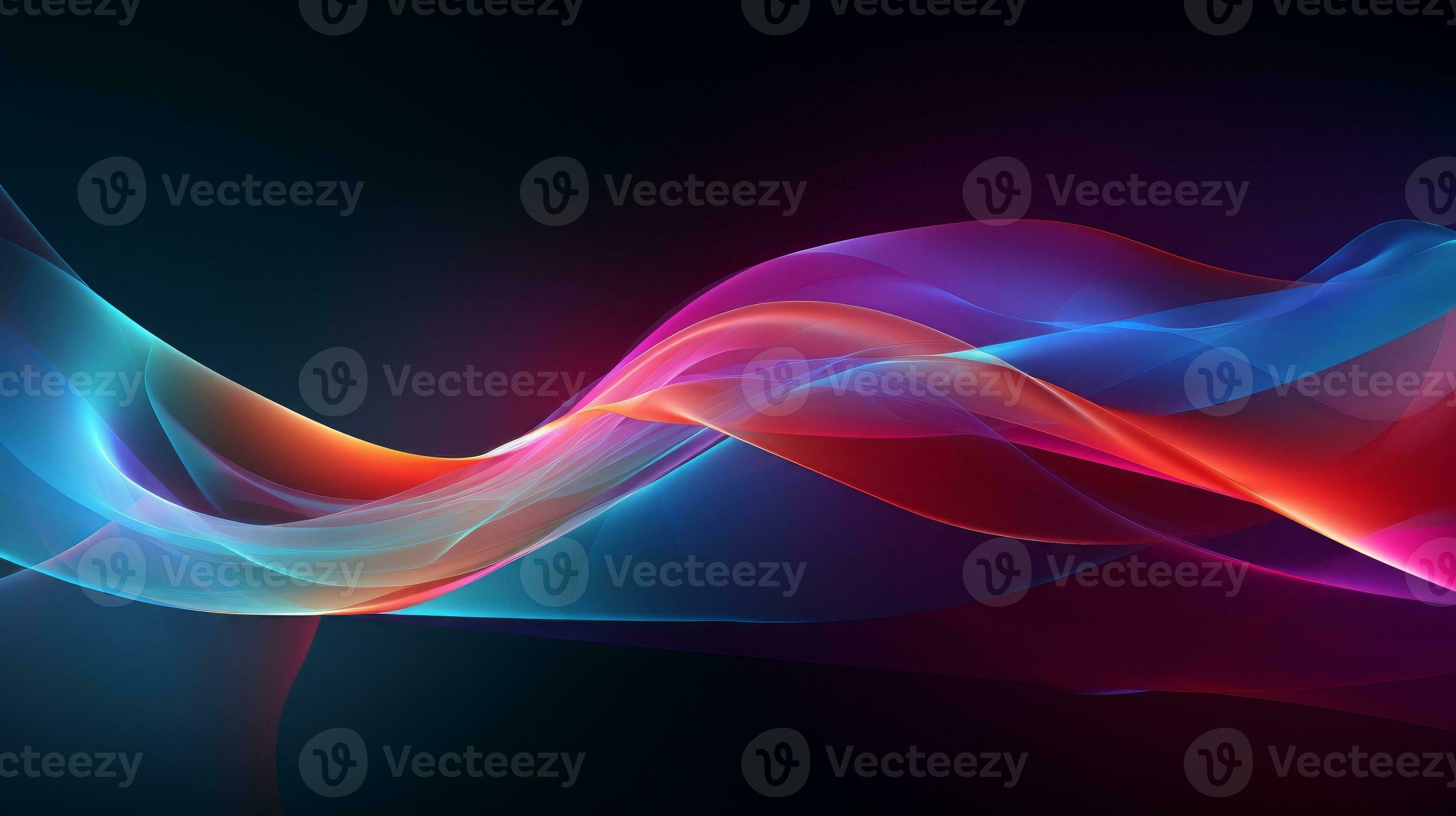 Abstract visualizer with flowing lines and vibrant color. Generative AI ...