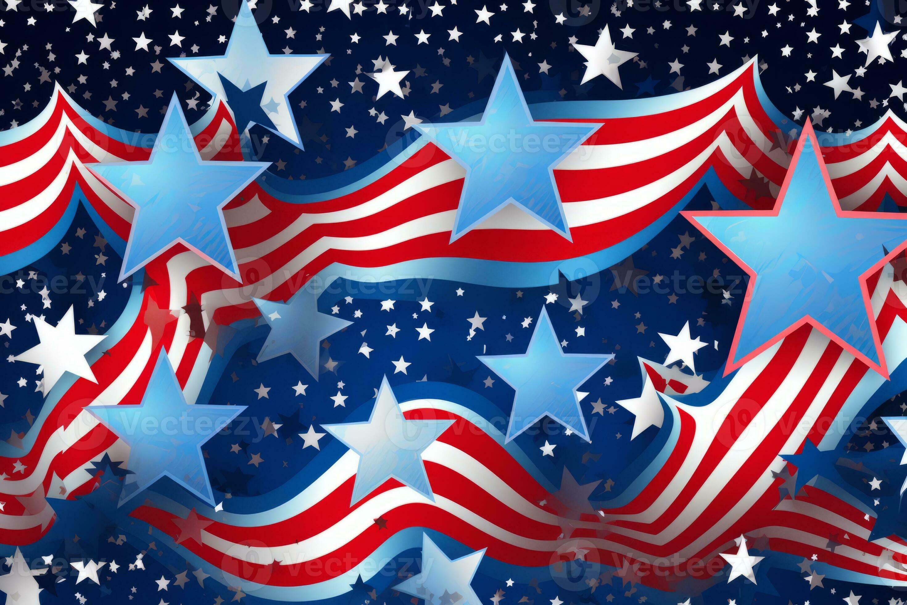 Patriotic background with stars and stripes. Generative AI 31579554 ...