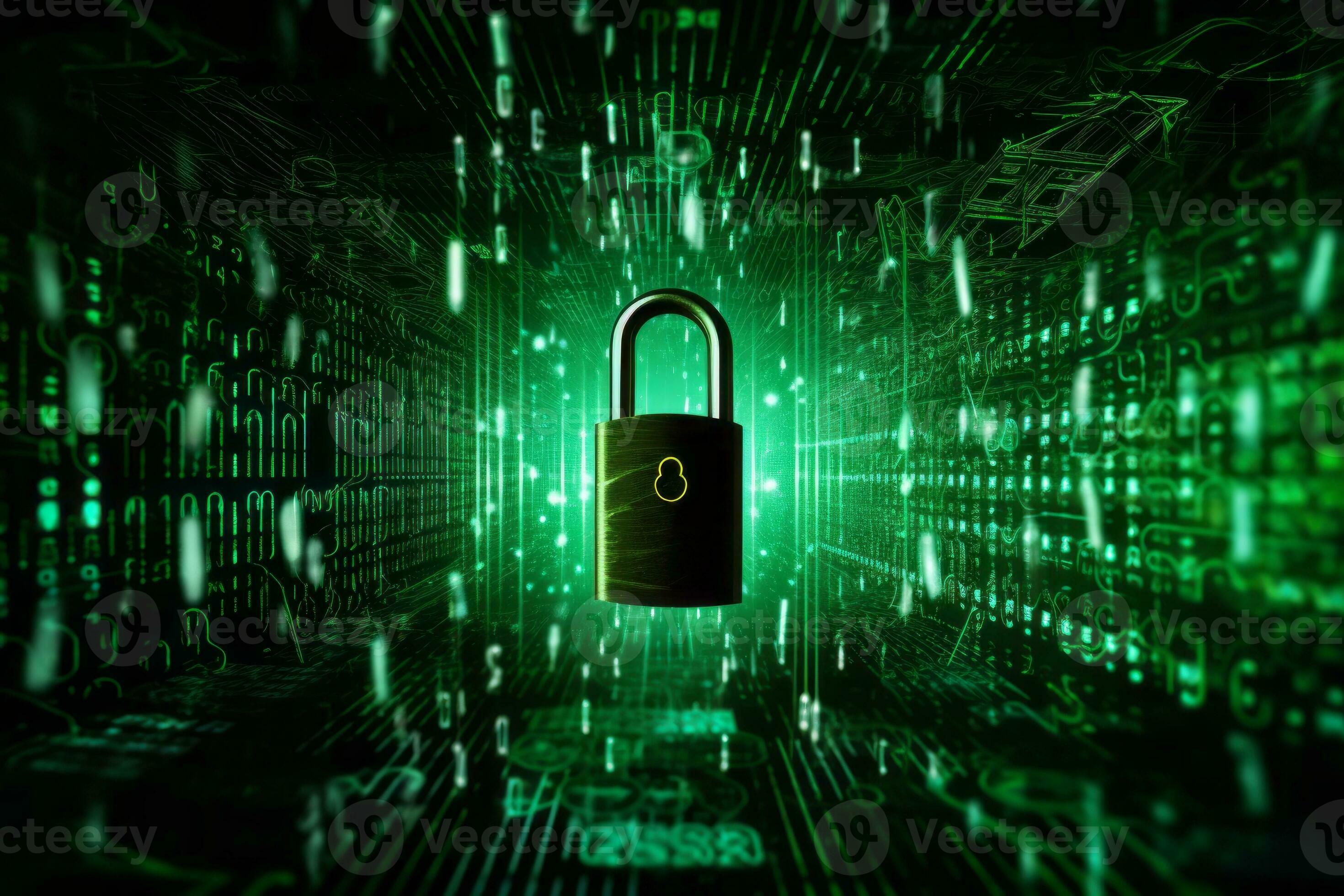 Binary Code Lock Encryption. Generative AI 31579995 Stock Photo at Vecteezy