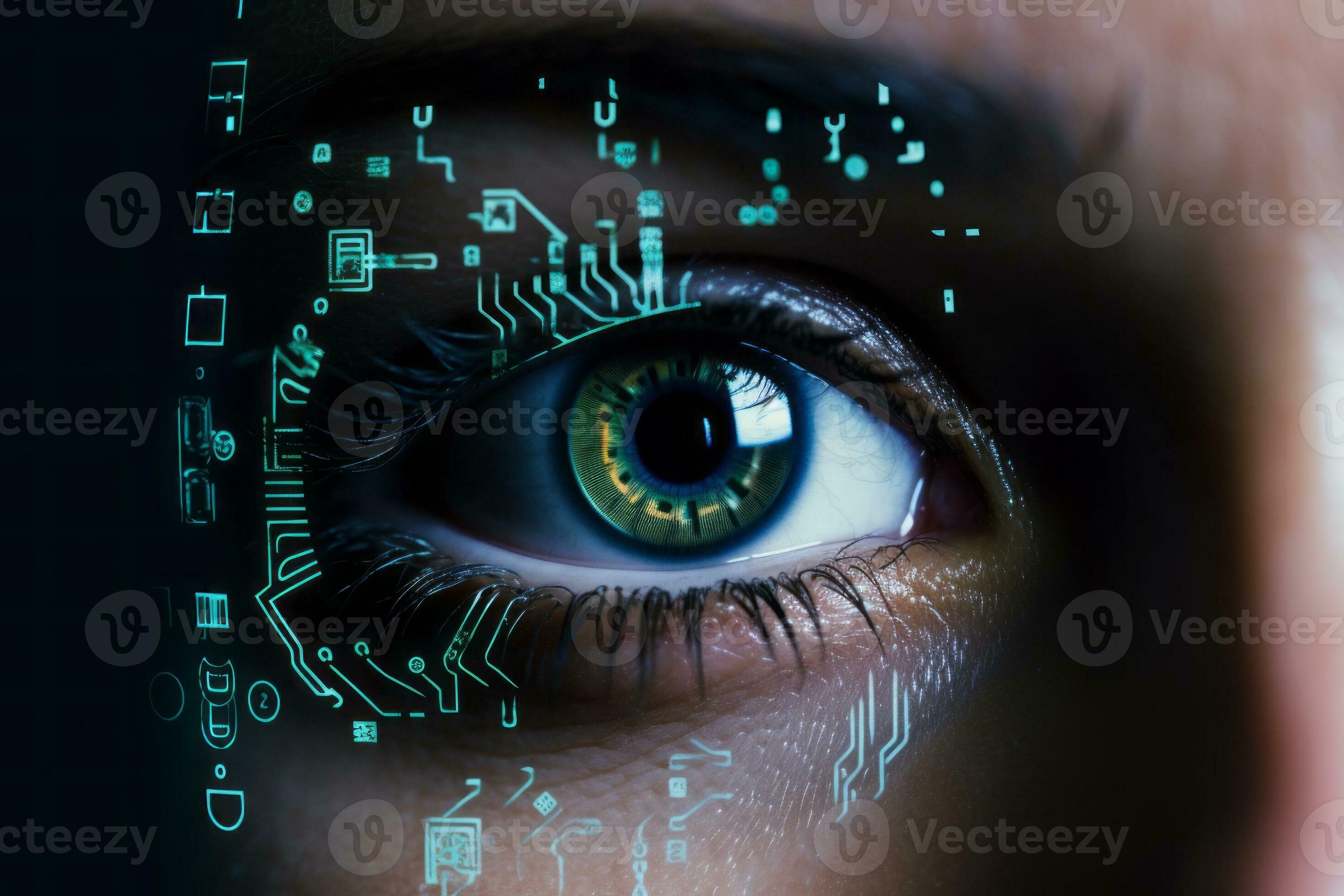 Eye Scanning Biometric Access. Generative AI 31580037 Stock Photo at ...
