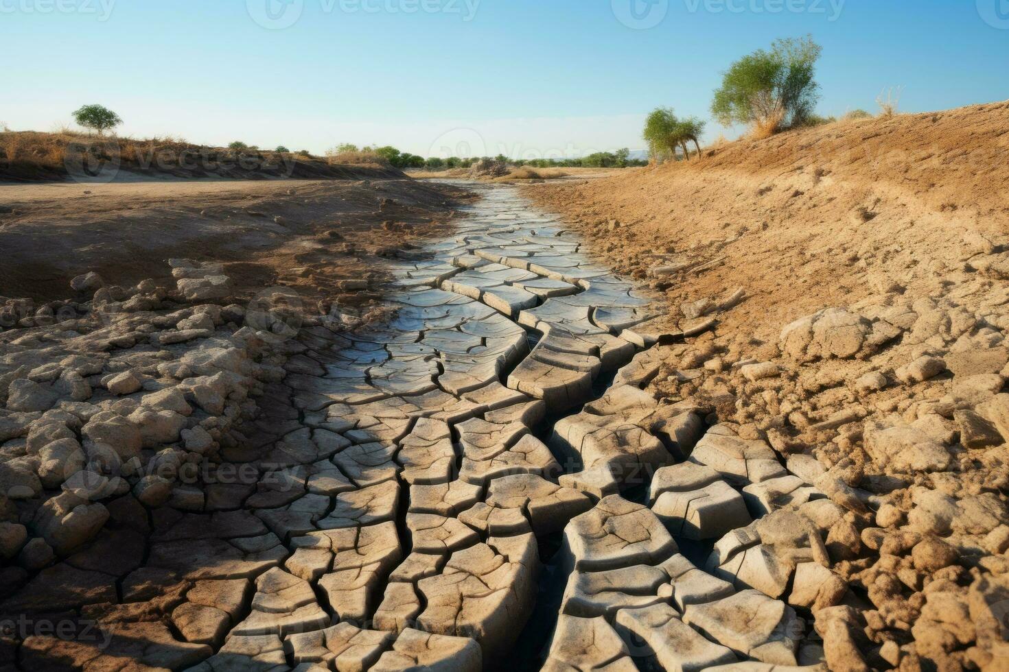 Powerful Visual of Water Scarcity. Generative AI 31580049 Stock Photo ...
