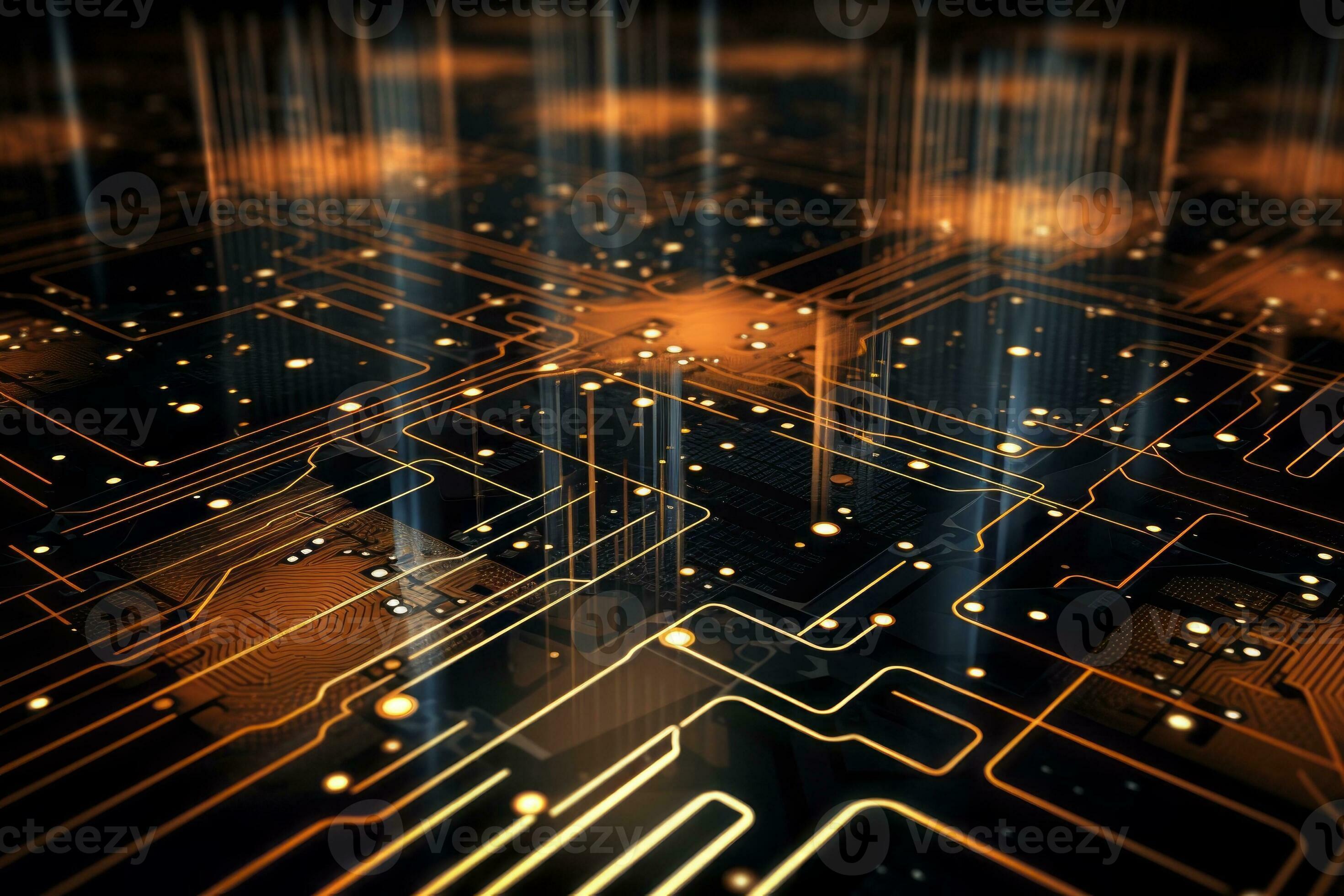Futuristic Digital Circuitry. Generative AI 31580063 Stock Photo at ...