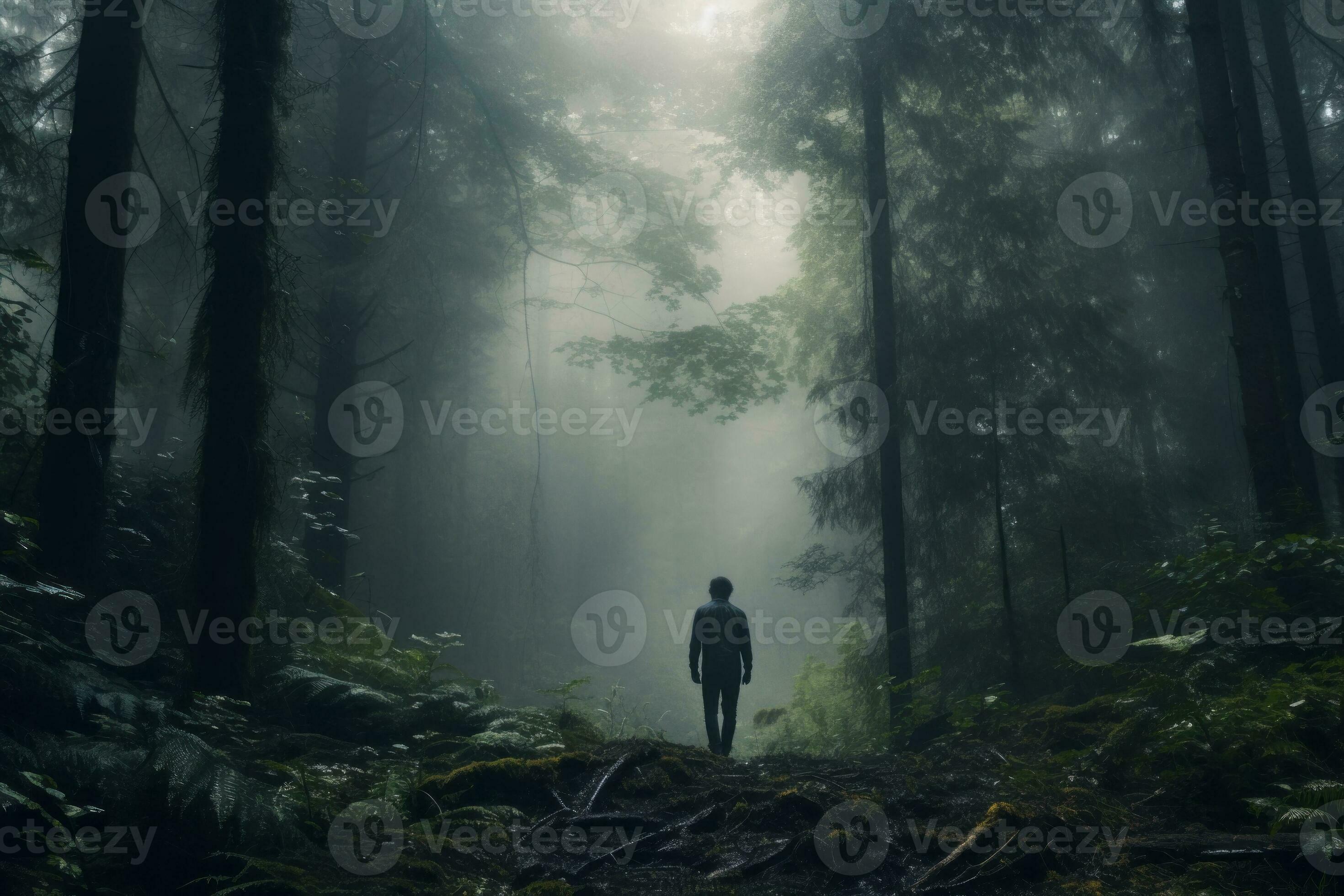 Feeling Lost in Dense Forest. Generative AI 31580091 Stock Photo at Vecteezy