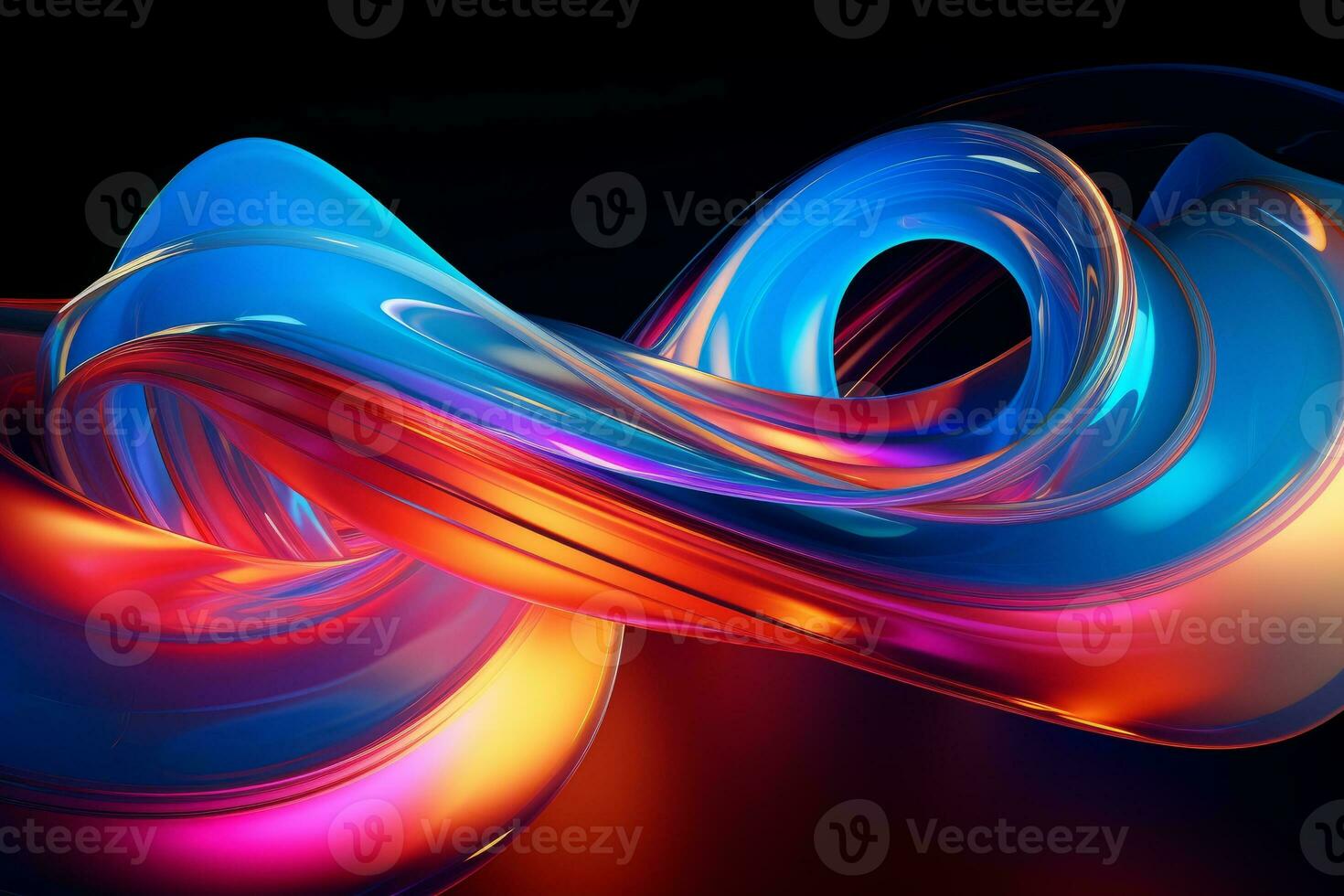 Abstract neon swirls. Generative AI 31580221 Stock Photo at Vecteezy