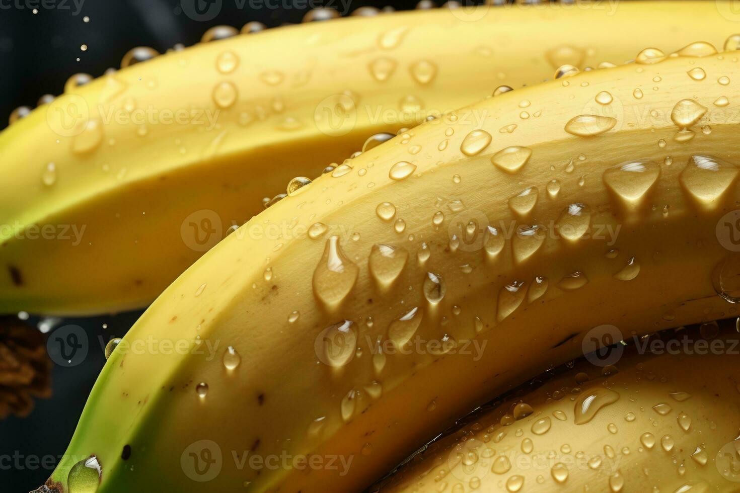 Ripe Banana with Water Drops. Generative AI 31580384 Stock Photo at Vecteezy