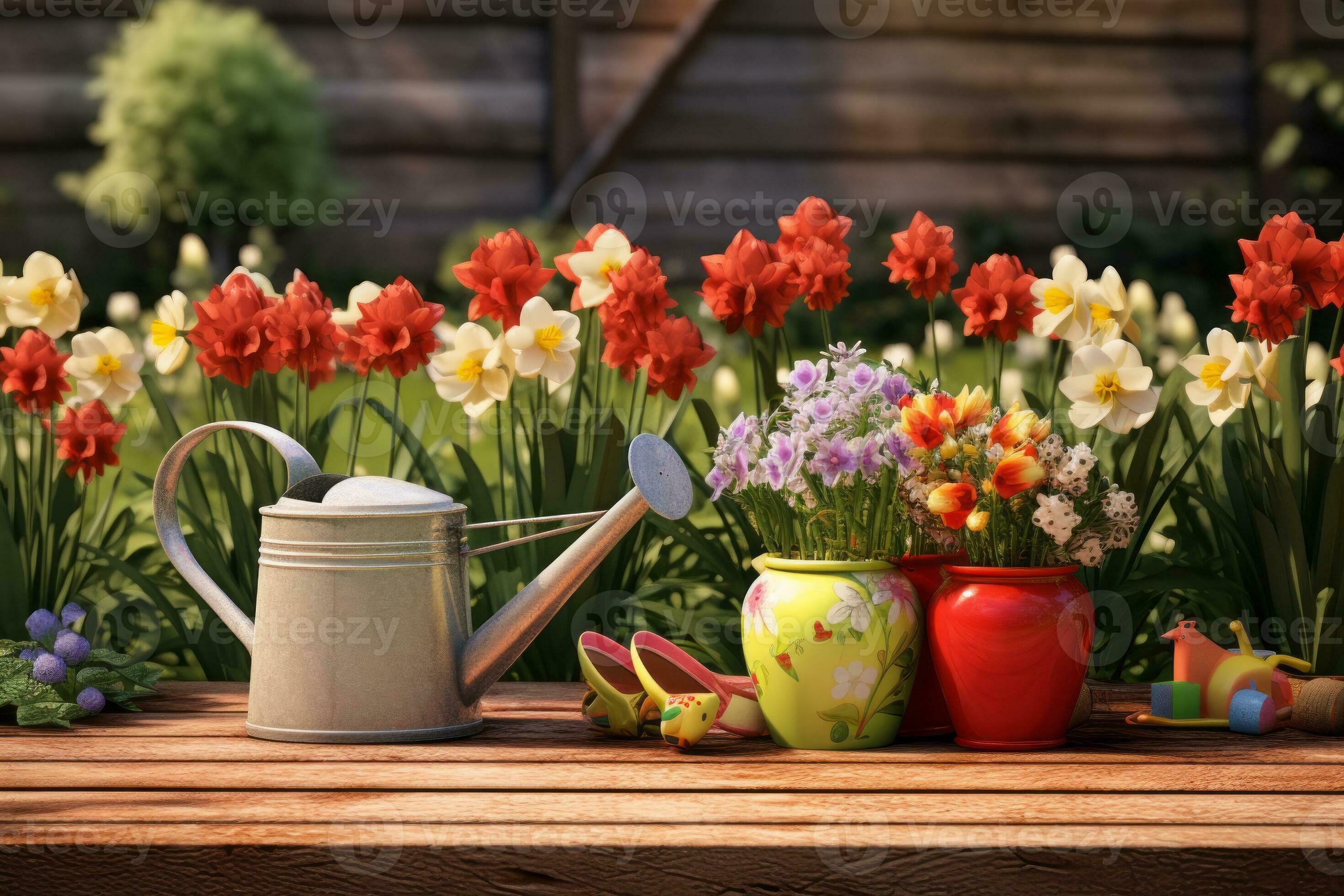 Spring Garden Scene. Generative AI 31580513 Stock Photo at Vecteezy