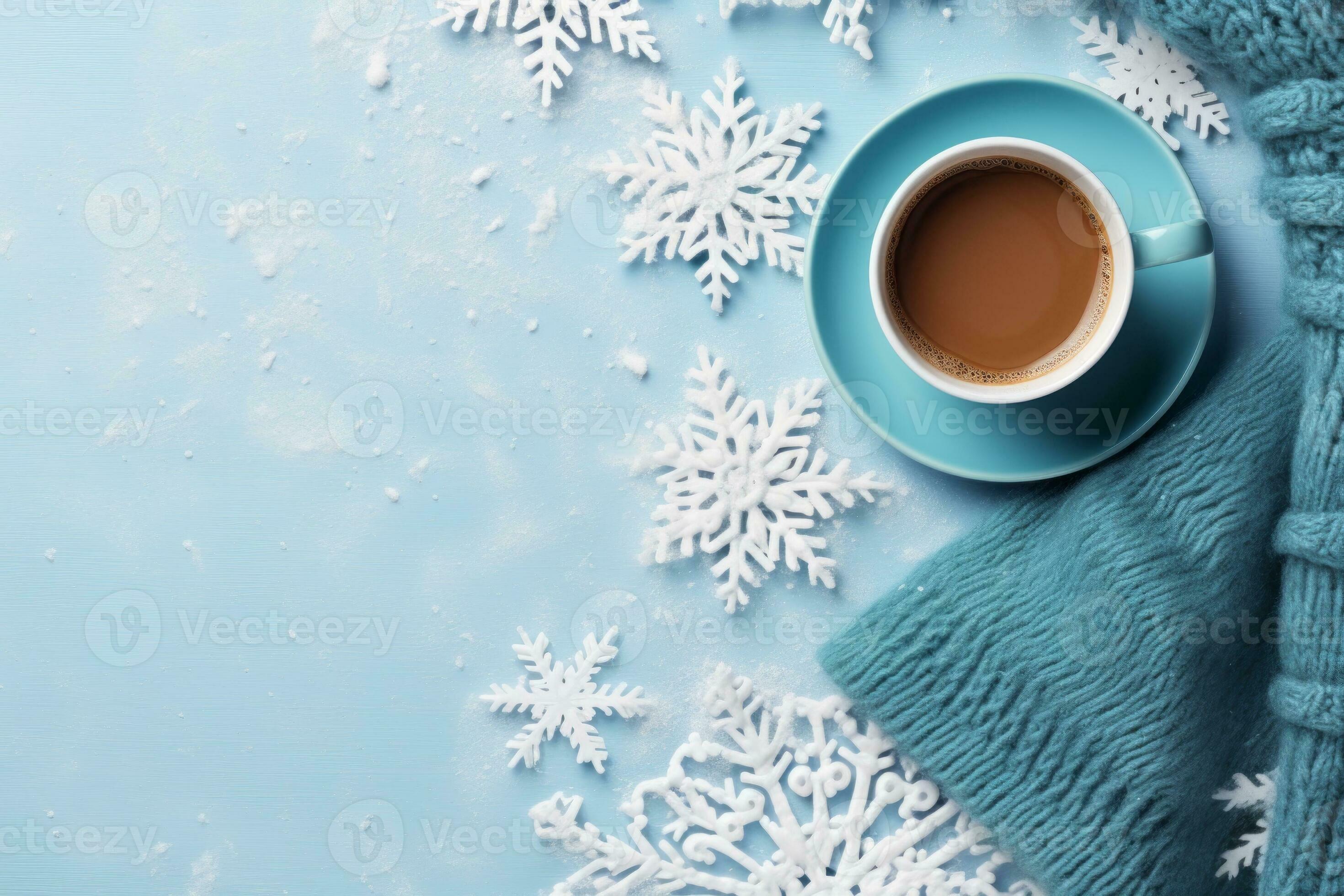 Winter-inspired flat lay mockup. Generative AI 31580683 Stock Photo at ...