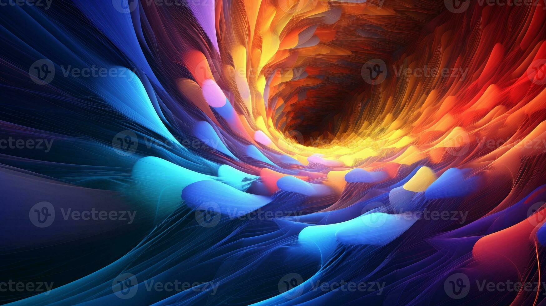 Abstract Visualizer With Pulsating Colors And Intricate Patterns Generative Ai 31581066 Stock