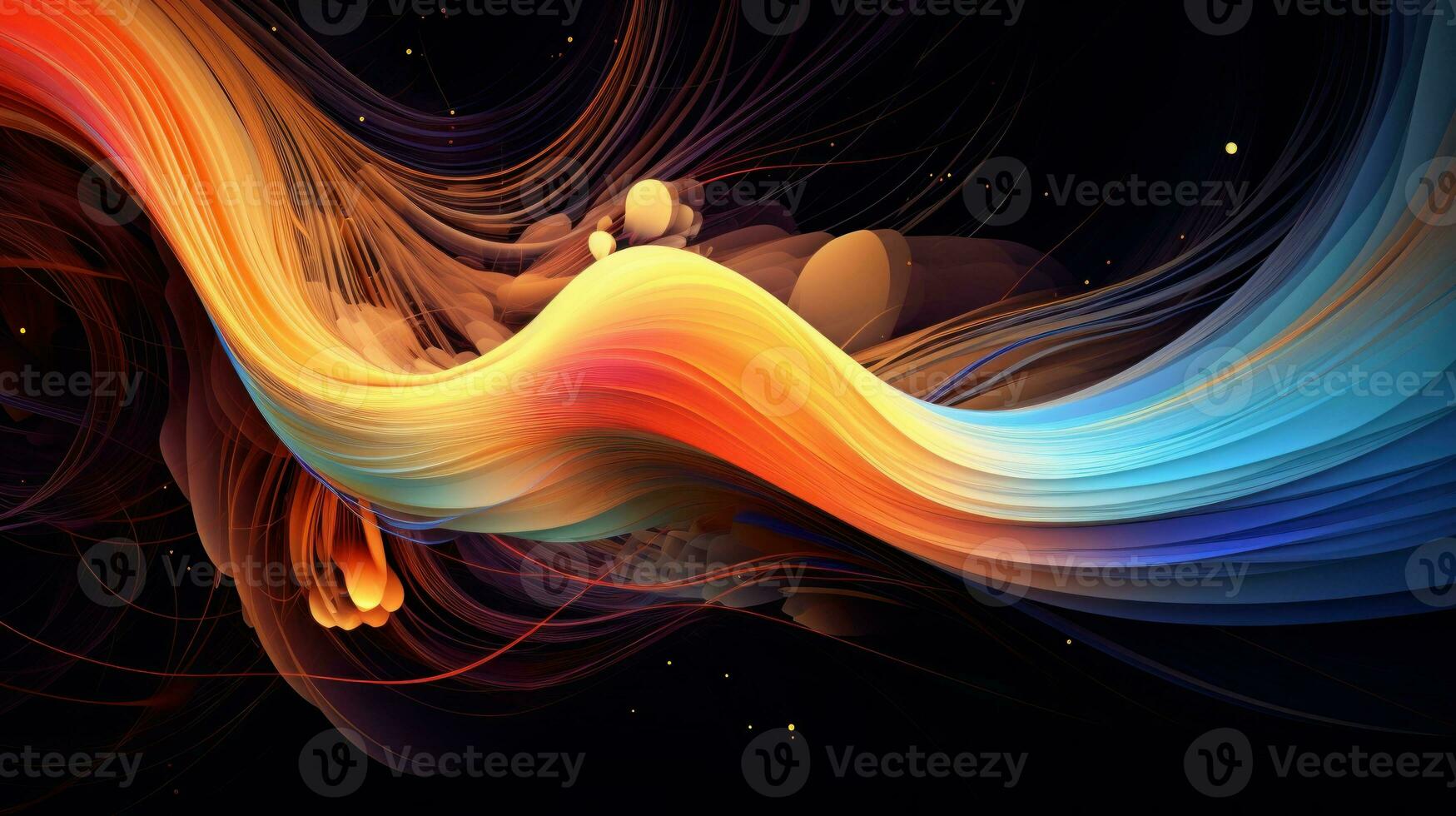 Abstract Visualizer With Pulsating Colors And Intricate Patterns Generative Ai 31581068 Stock
