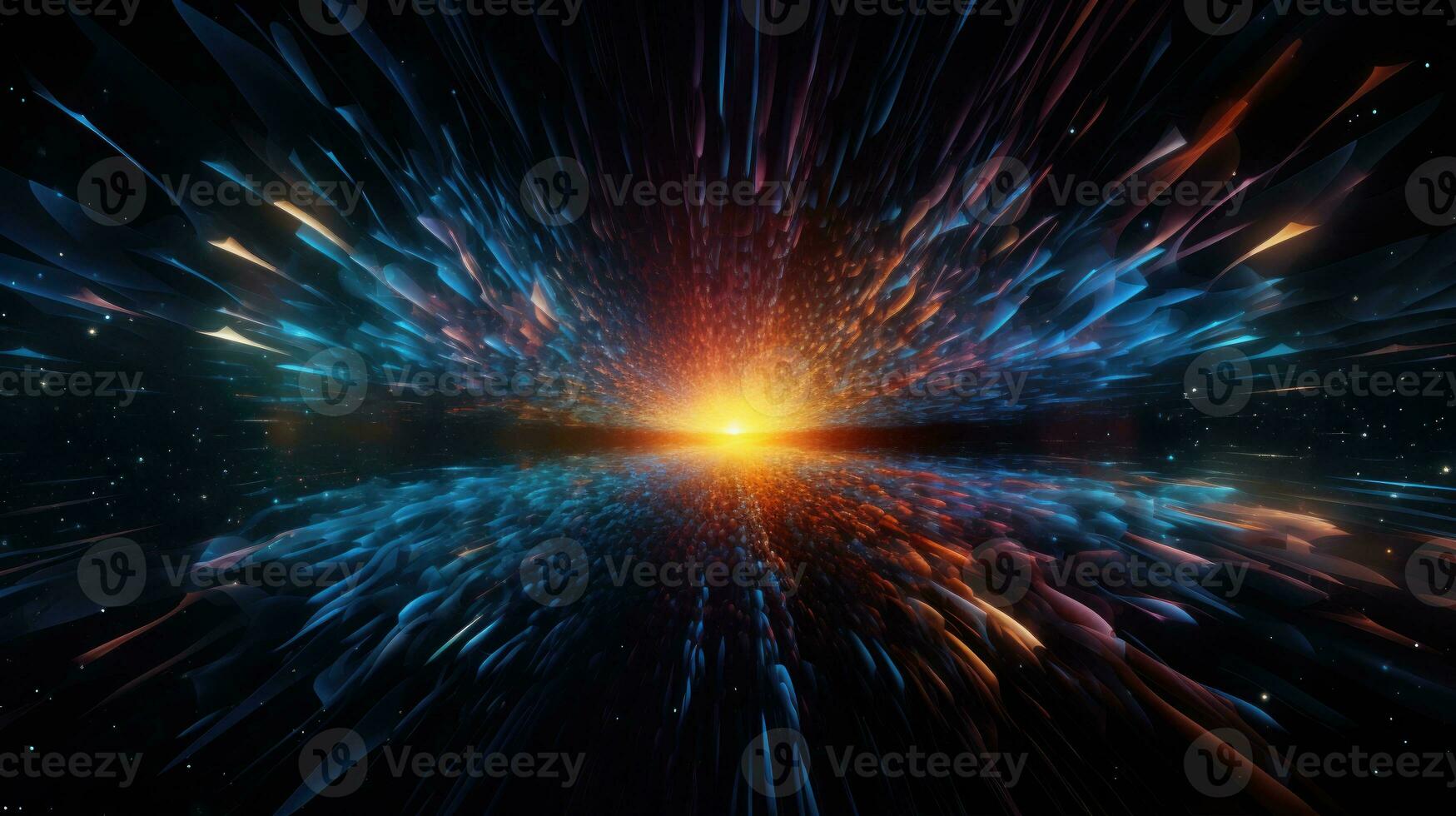 Abstract Visualizer With Vibrant Lines And Particles Pulsating To The Beat Generative Ai