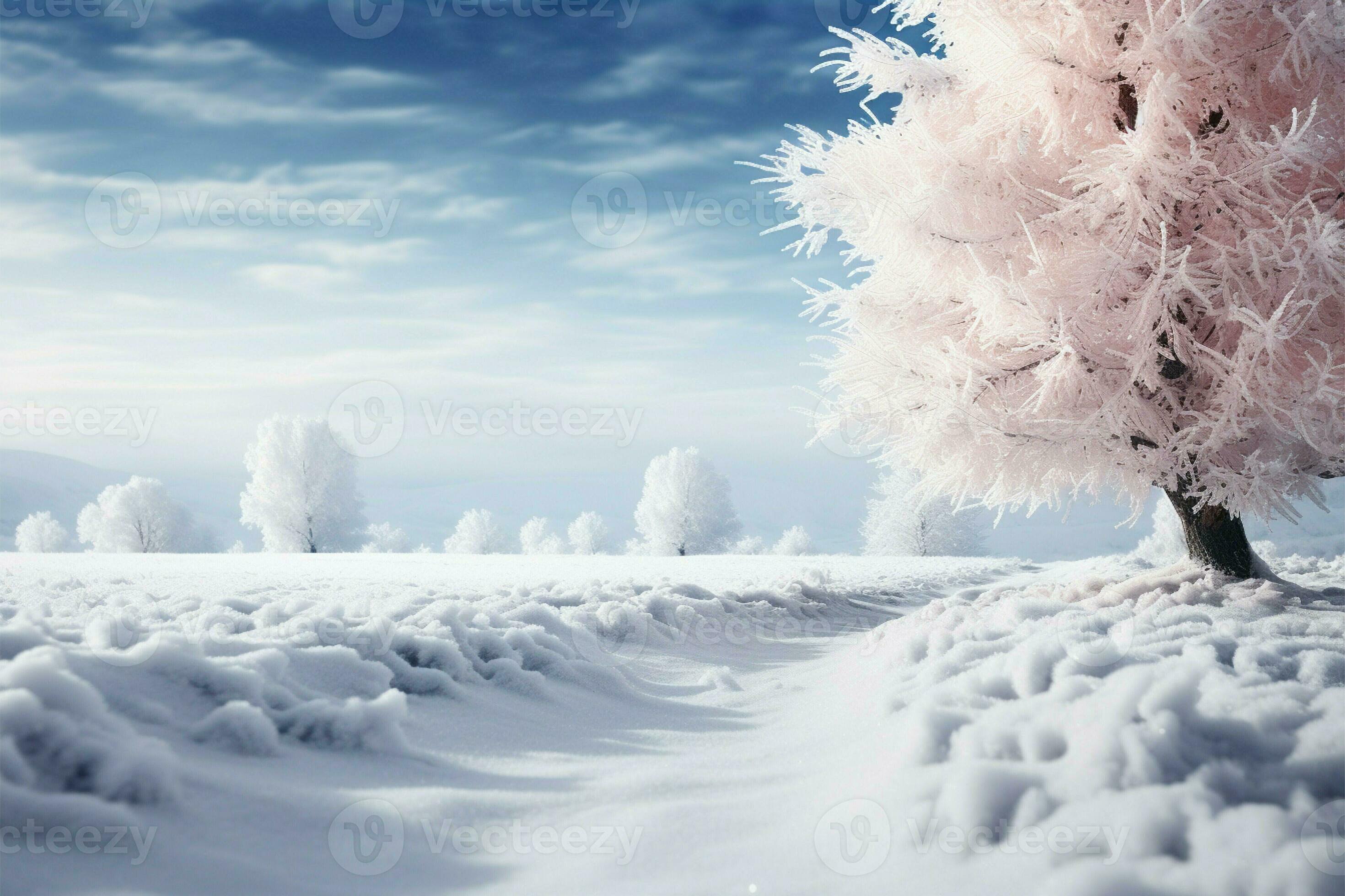 Winters beauty revealed in a vast, untouched landscape of snow AI ...