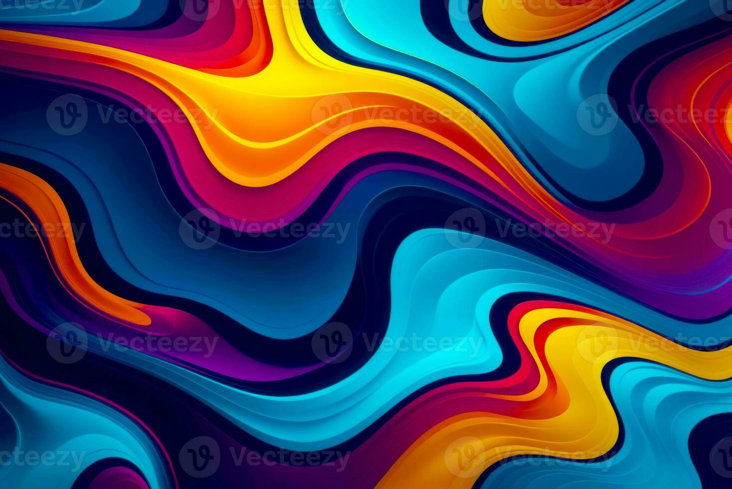 Surreal 4K Wallpaper, Abstract Color Waves, AI Generated 31589309 Stock ...