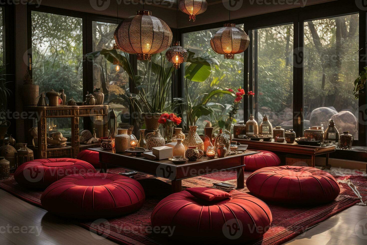 modern arabic dining floor AI Generated 31590383 Stock Photo at Vecteezy