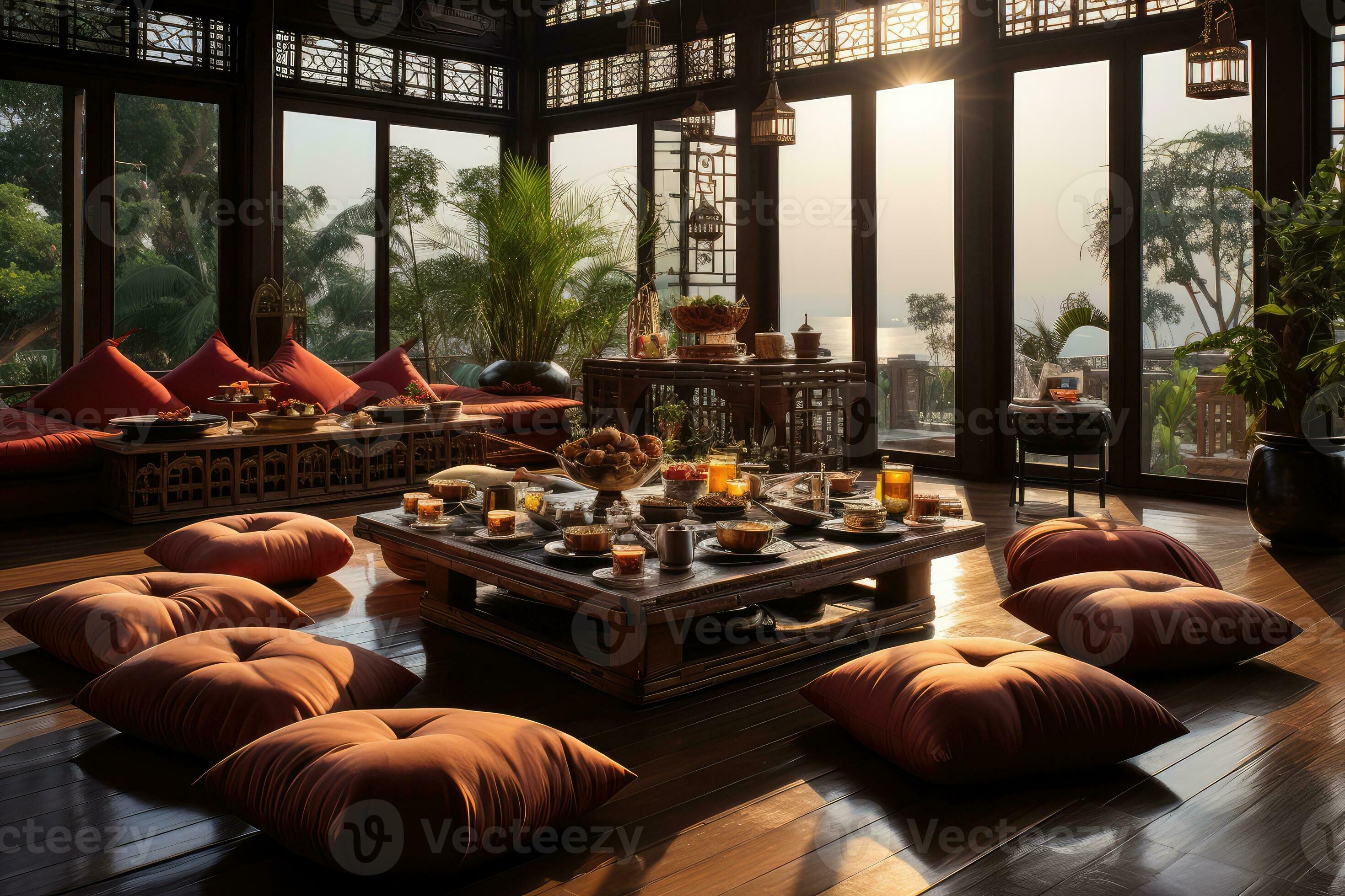 modern arabic dining floor AI Generated 31590385 Stock Photo at Vecteezy