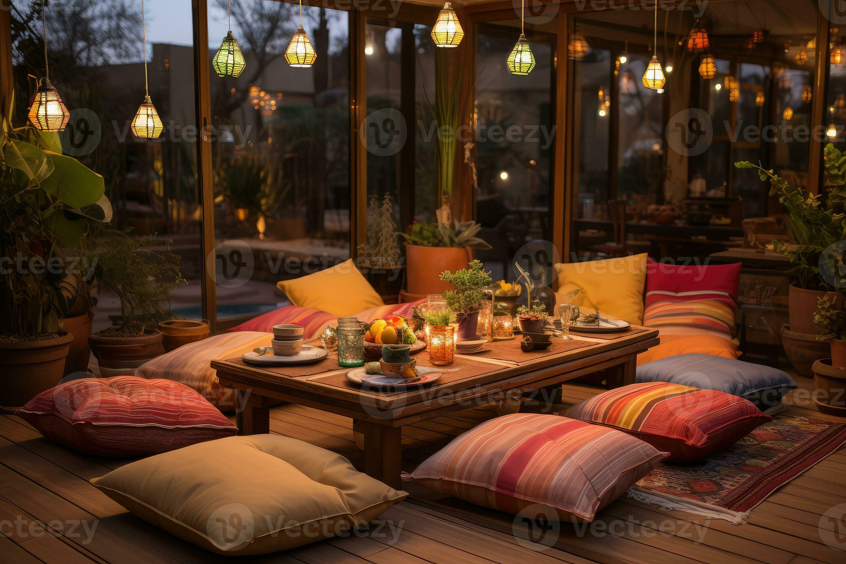 modern arabic dining floor AI Generated 31590387 Stock Photo at Vecteezy