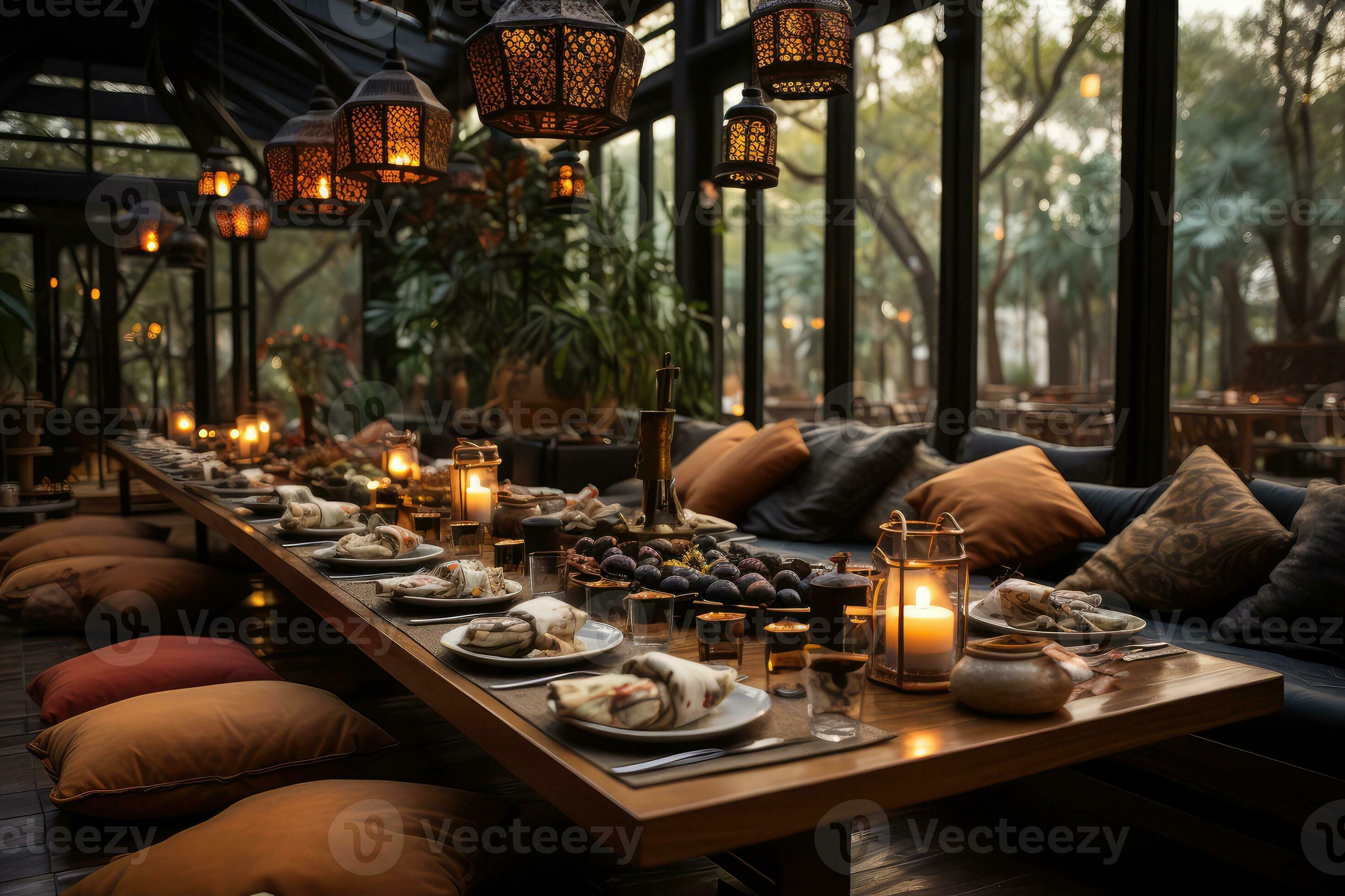 modern arabic dining floor AI Generated 31590390 Stock Photo at Vecteezy