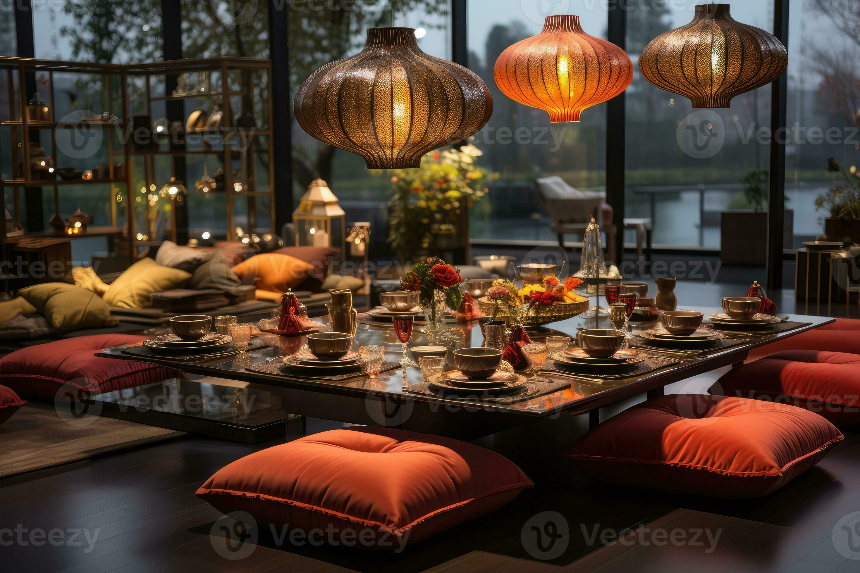 modern arabic dining floor AI Generated 31590393 Stock Photo at Vecteezy