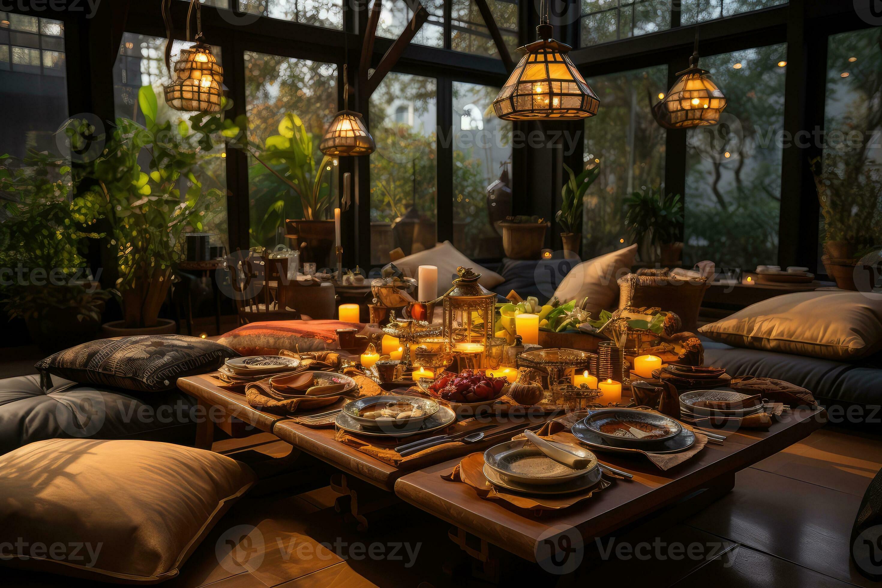 modern arabic dining floor AI Generated 31590398 Stock Photo at Vecteezy