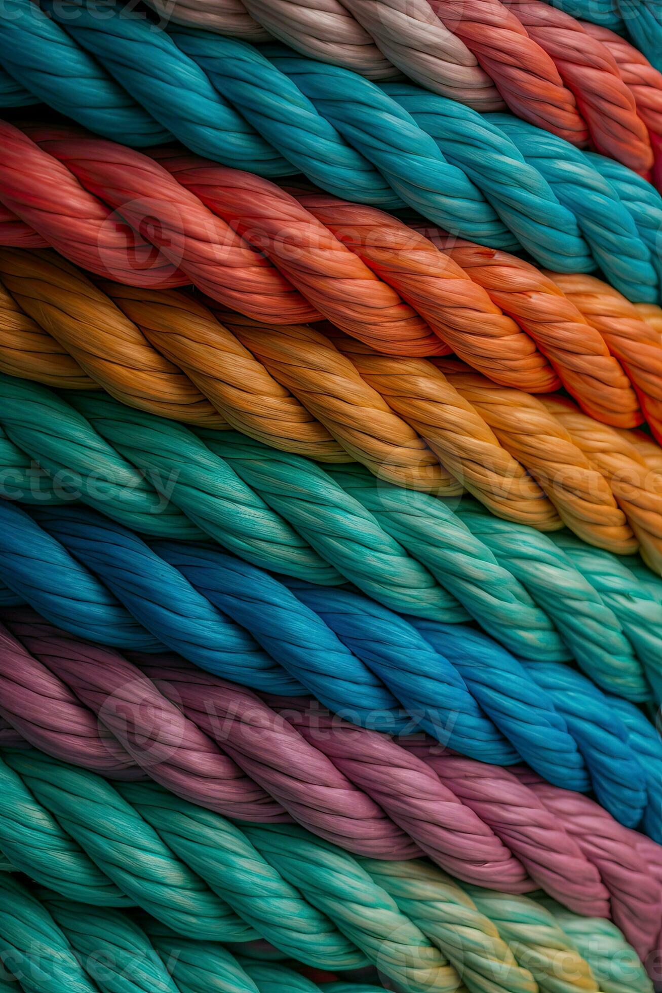 Colorful rope texture background. Backdrop made with ropes, Generative ...