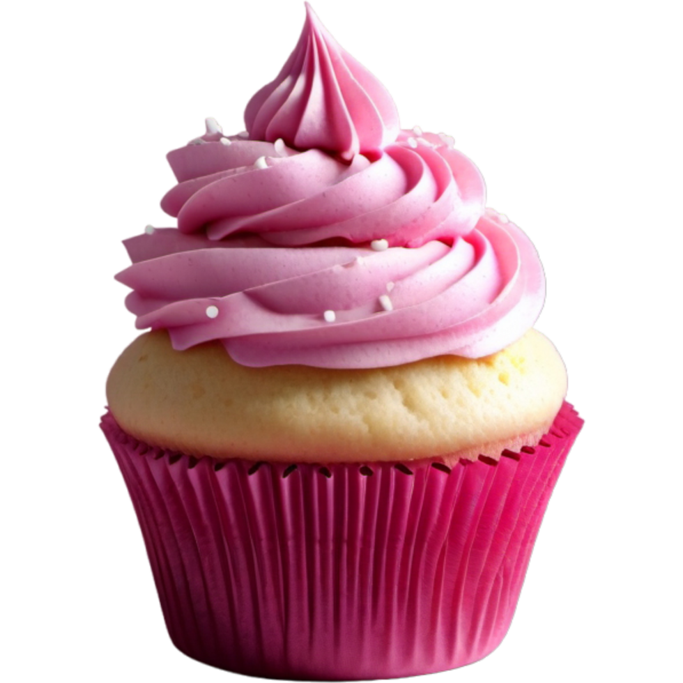 Delicious Pink Cupcake Ai Generative 31611166 Png