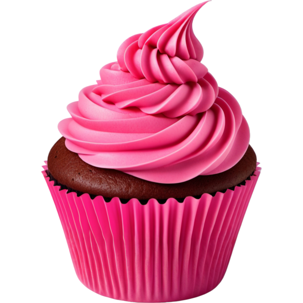 Delicious Pink Cupcake Ai Generative 31611932 Png