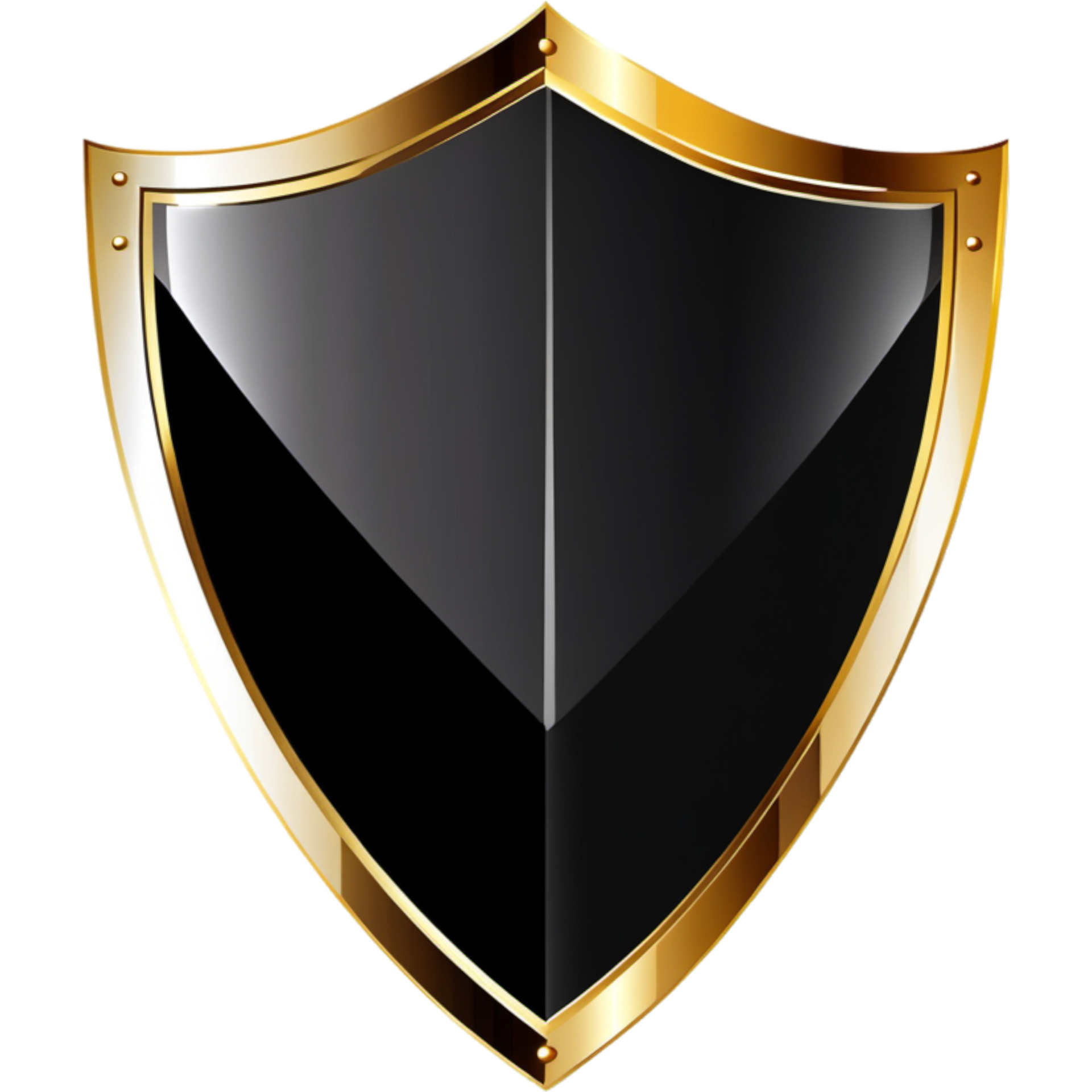Golden Shield Retro Design Ai Generative 31612025 Png