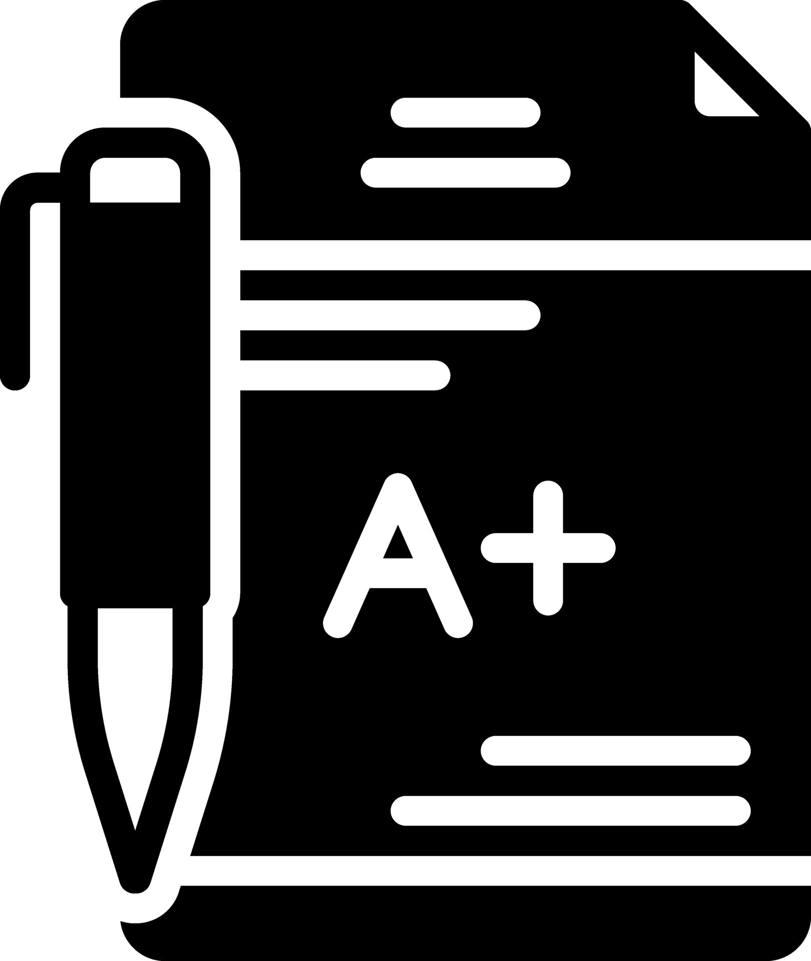 solid icon for grades 31613908 Vector Art at Vecteezy