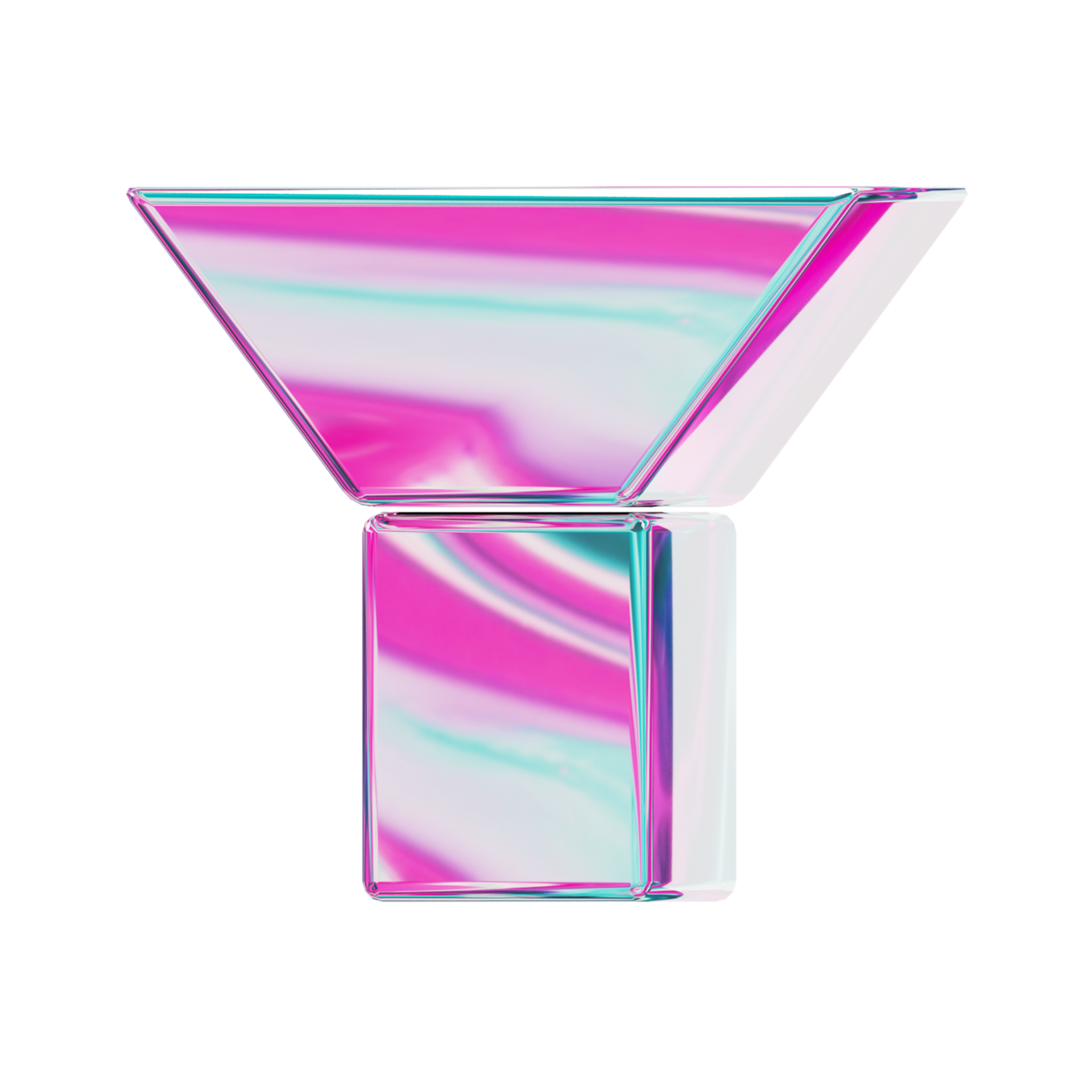 Letter Y. alphabet 3D design in iridescent color style for banner ...