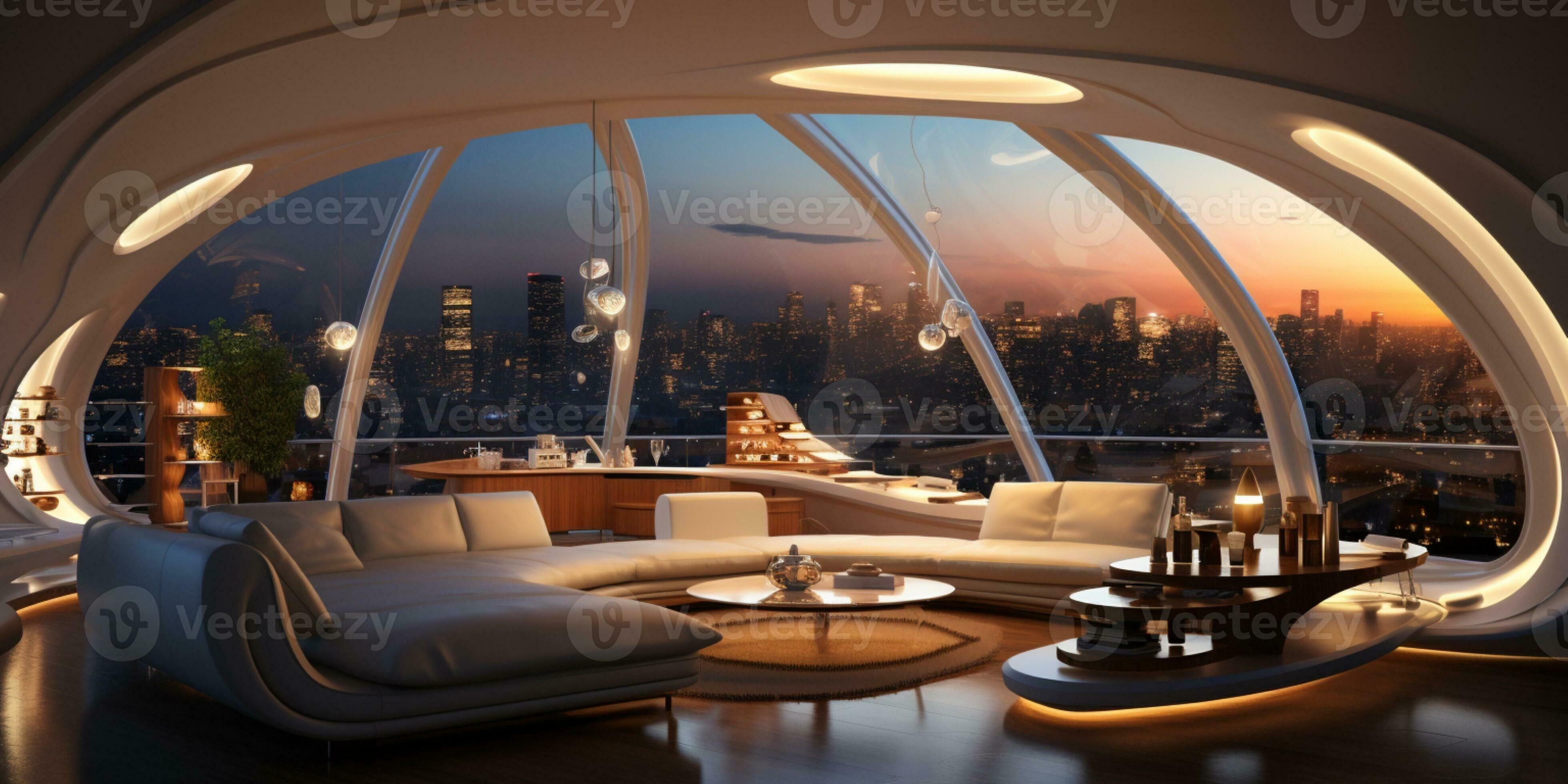 Futuristic room design of the apartment house 31616394 Stock Photo at ...