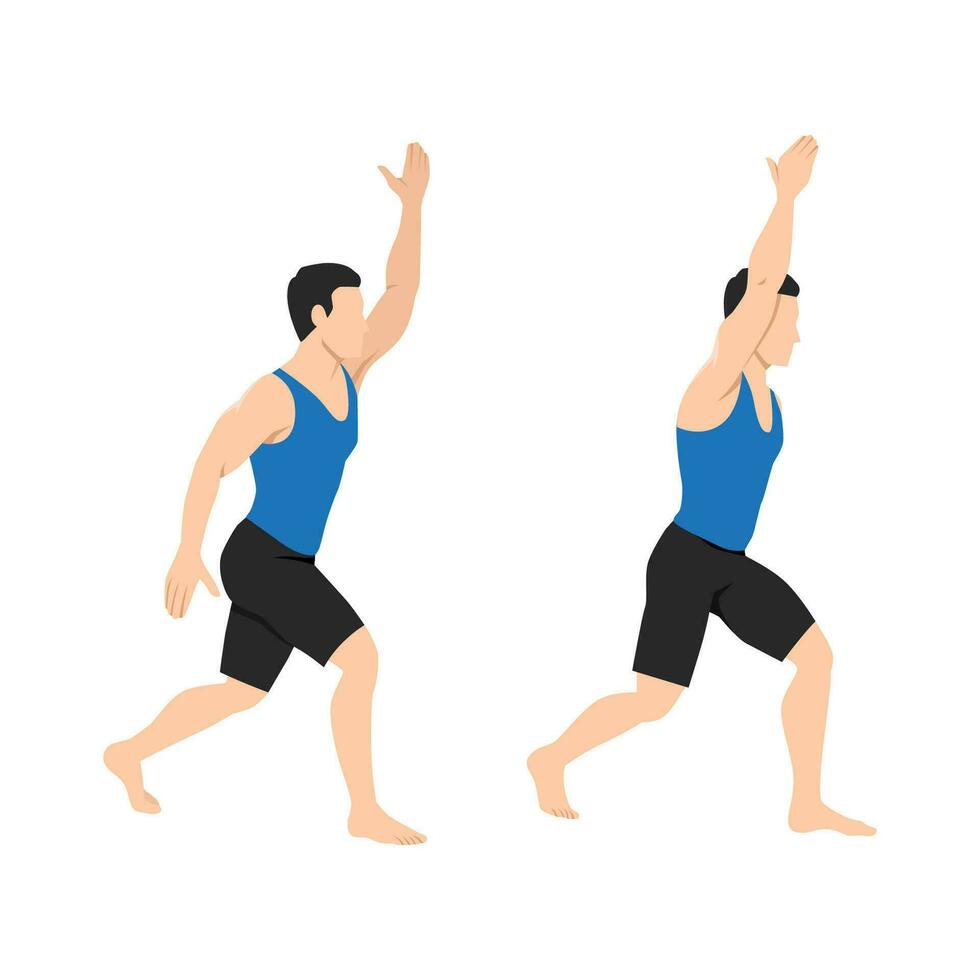 Man doing Split jacks exercise. 31618138 Vector Art at Vecteezy