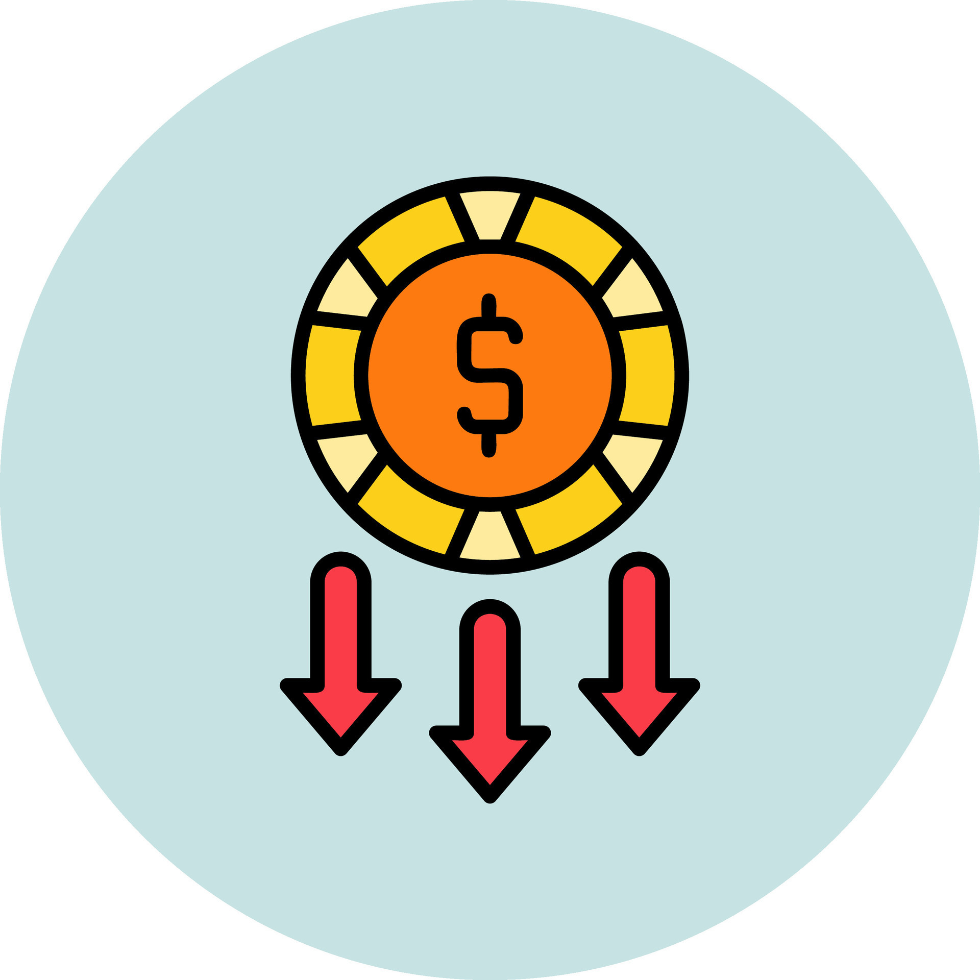 Decrease Vector Icon 31654129 Vector Art at Vecteezy