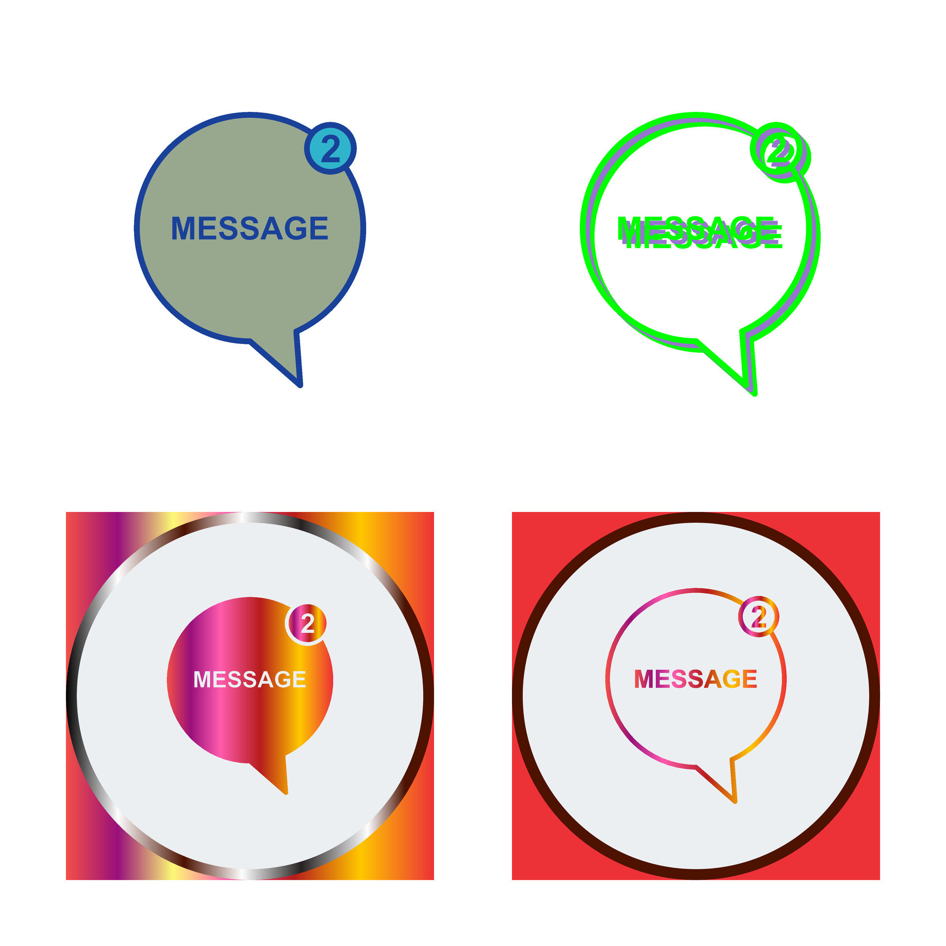 Message Bubbles Vector Icon 31676745 Vector Art at Vecteezy